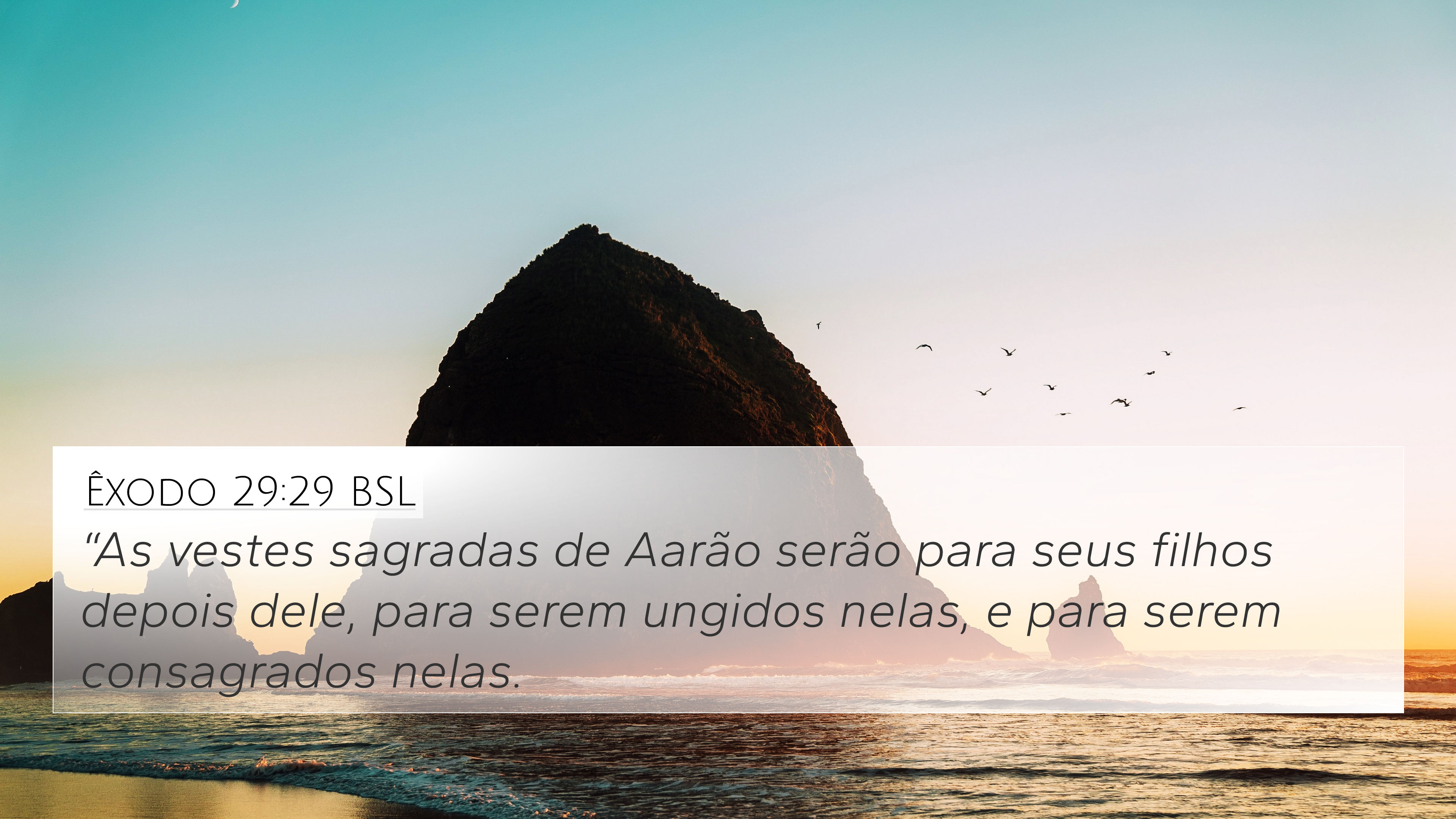 Êxodo 29:29 BSL 4K Wallpaper - “As vestes sagradas de Aarão serão para seus