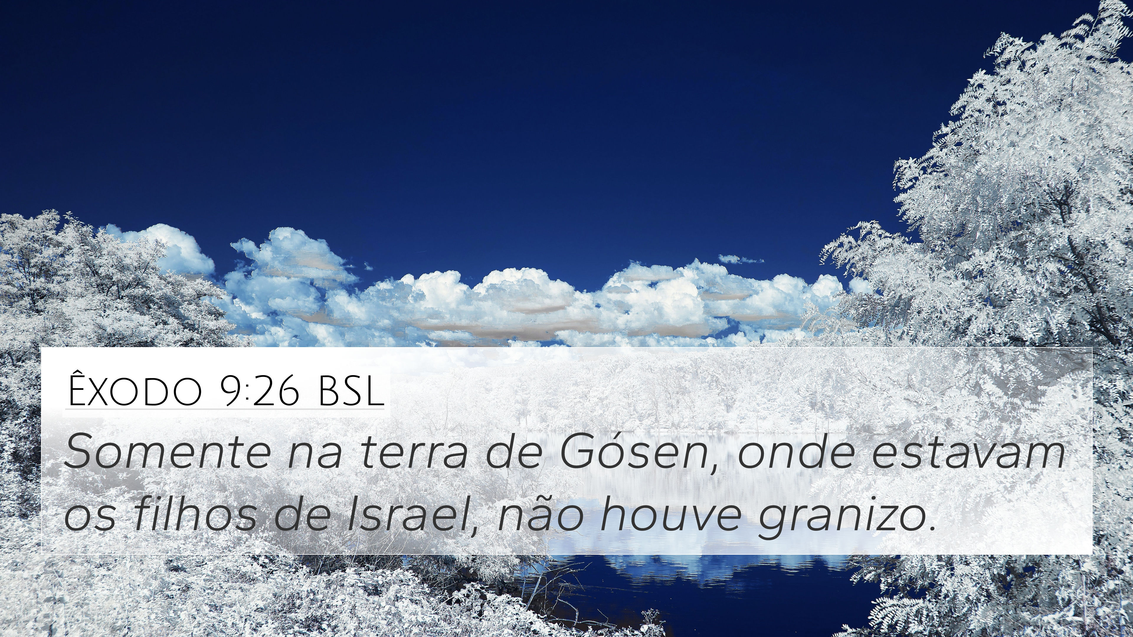 Êxodo 9:26 BSL 4K Wallpaper - Somente na terra de Gósen, onde estavam os