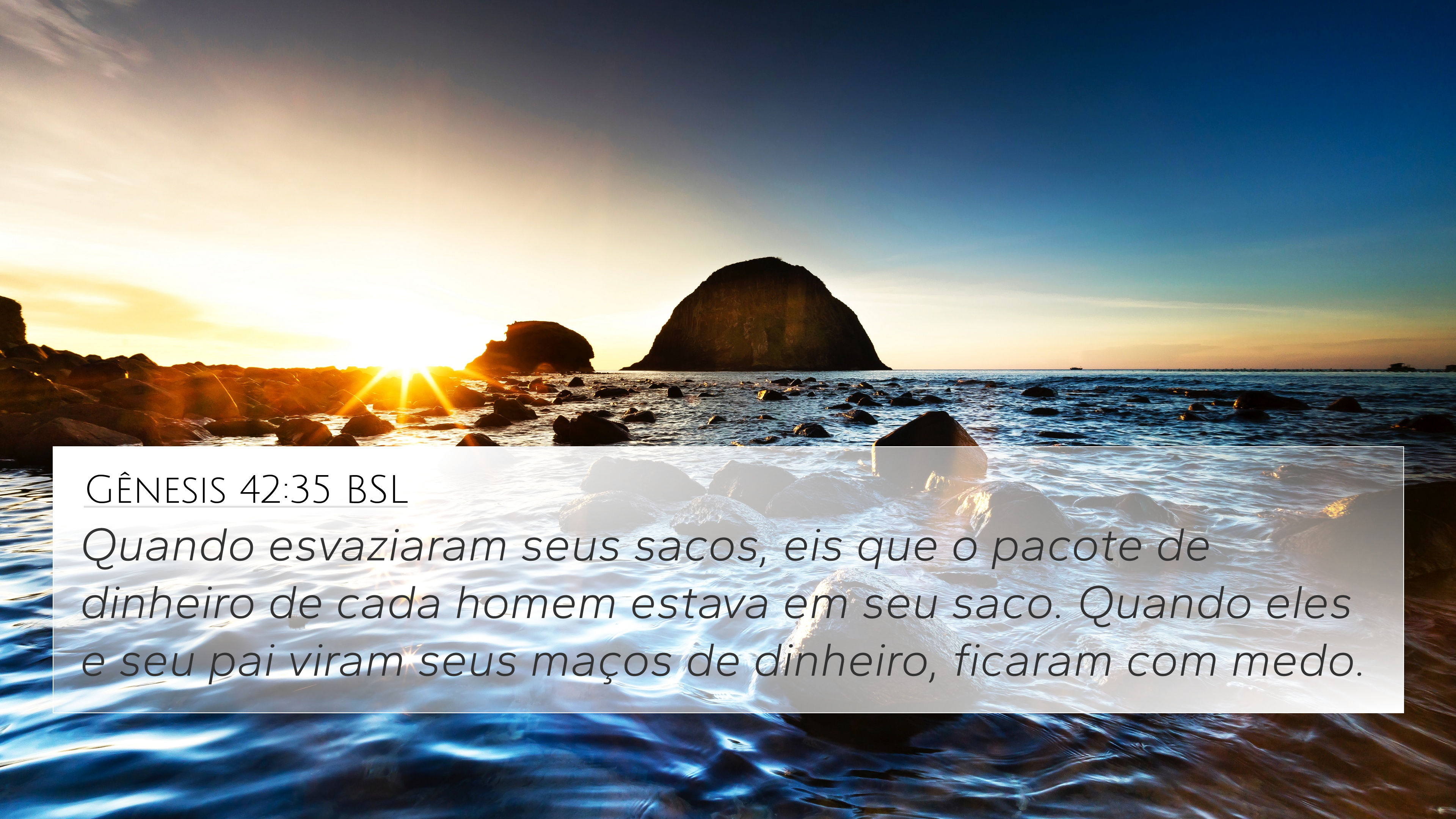 Gênesis 42:35 BSL 4K Wallpaper - Quando esvaziaram seus sacos, eis que ...