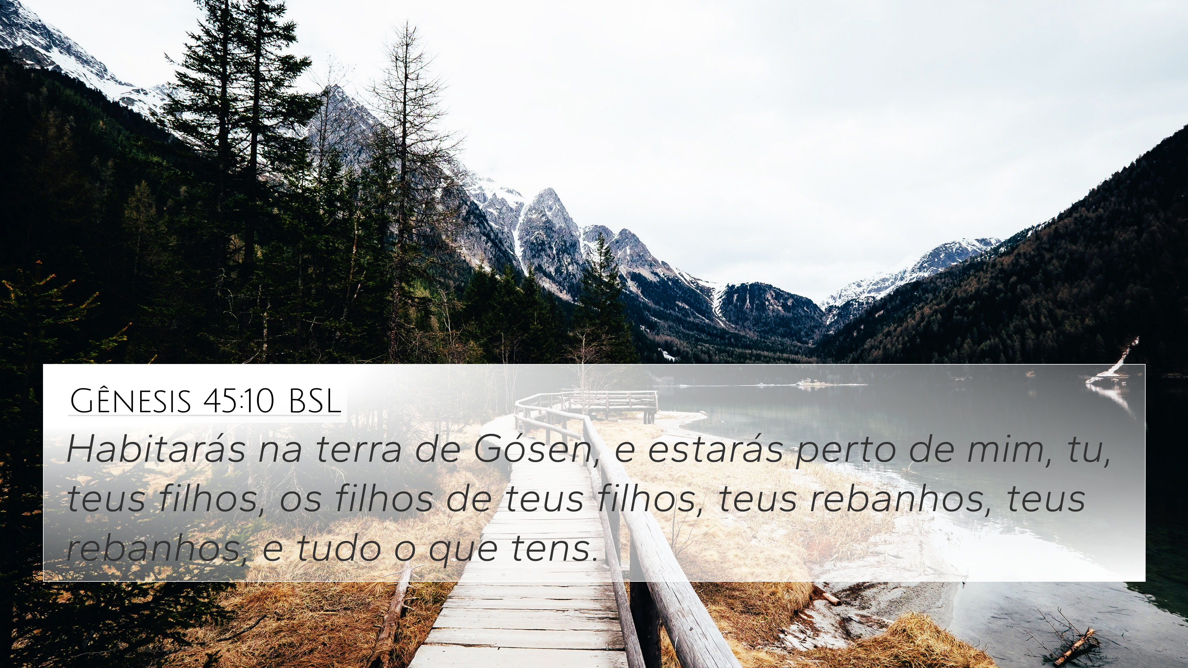 Gênesis 45:10 BSL 4K Wallpaper - Habitarás na terra de Gósen, e estarás ...
