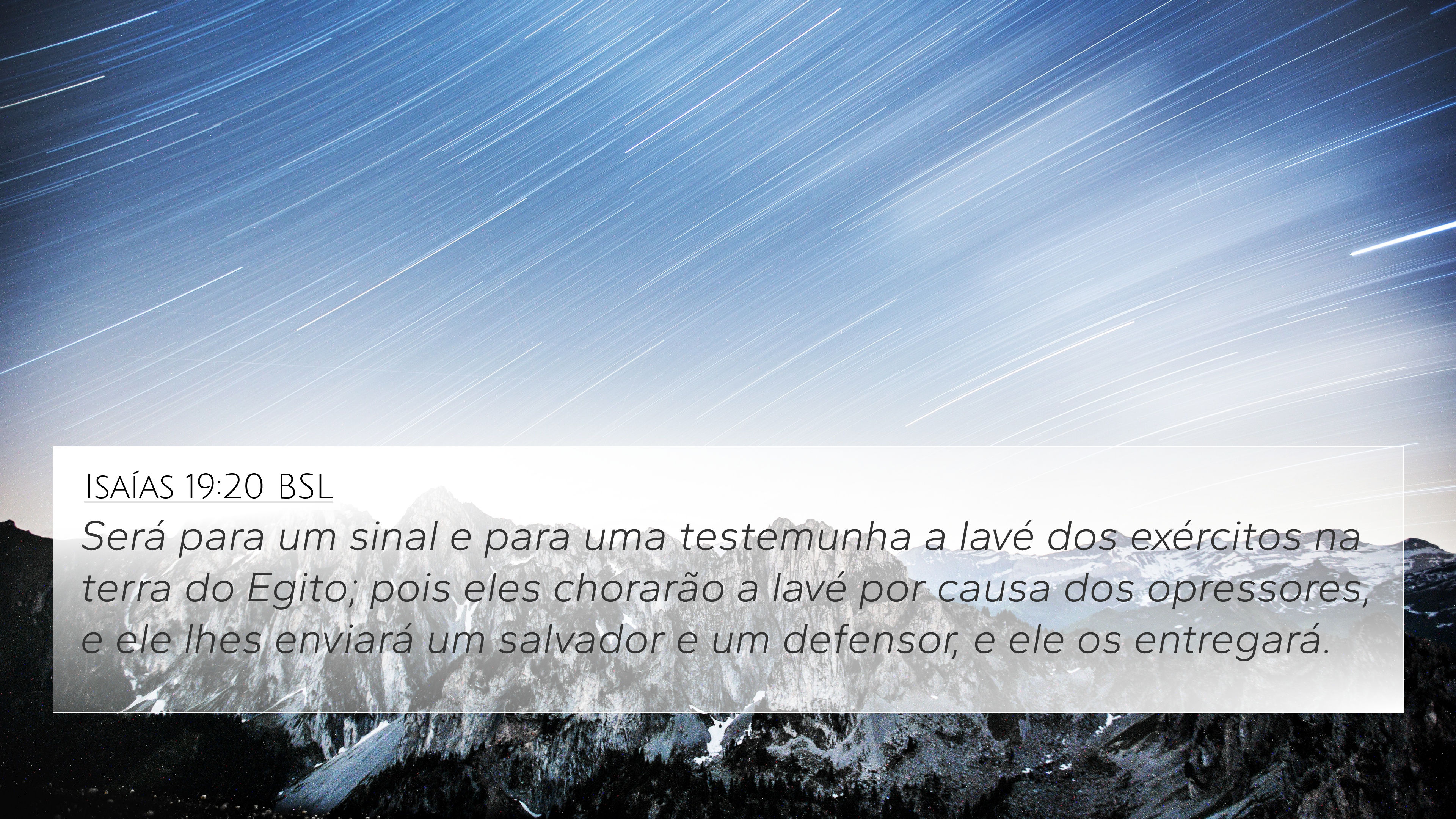 Isaías 19:20 BSL 4K Wallpaper - Será para um sinal e para uma ...