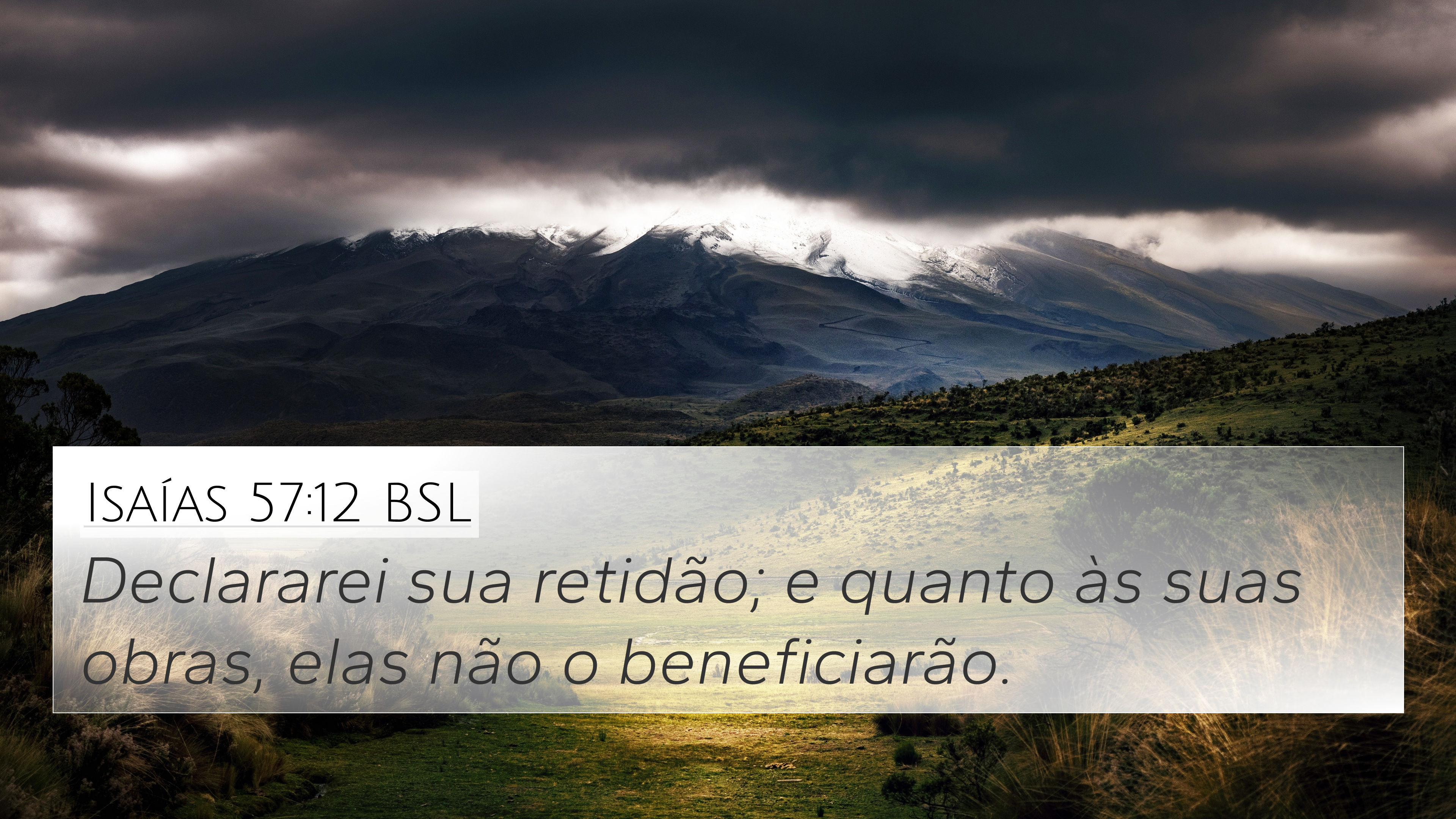 Isaías 57:12 BSL 4K Wallpaper - Declararei sua retidão; e quanto às ...