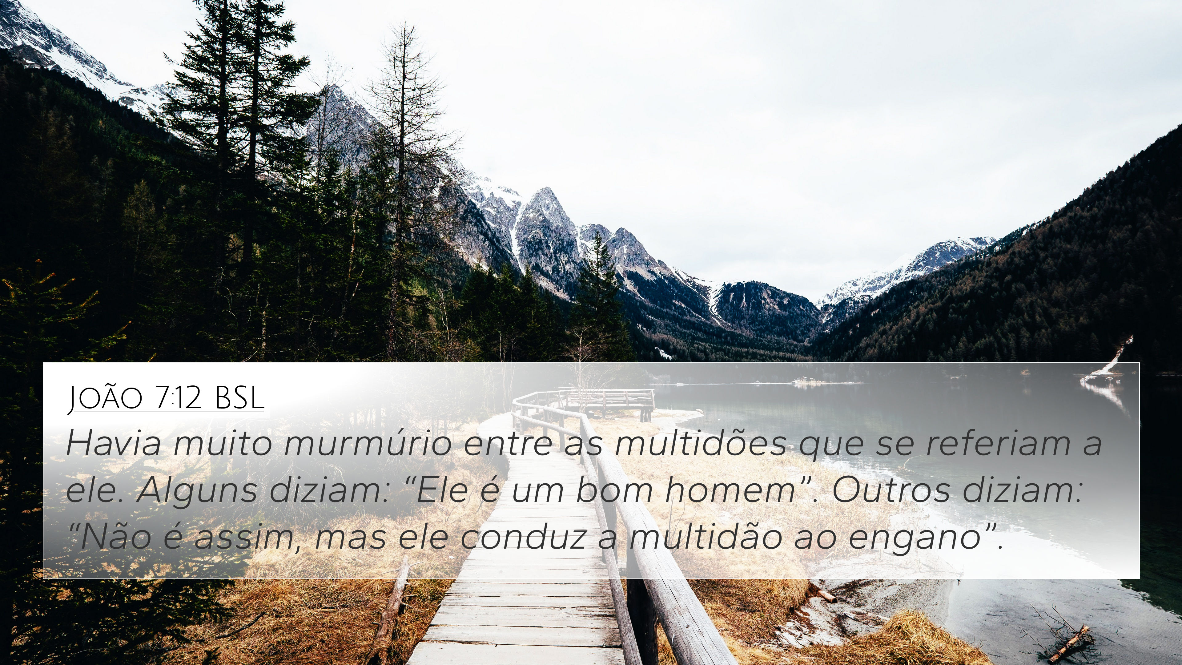 João 7:12 BSL 4K Wallpaper - Havia muito murmúrio entre as multidões que se