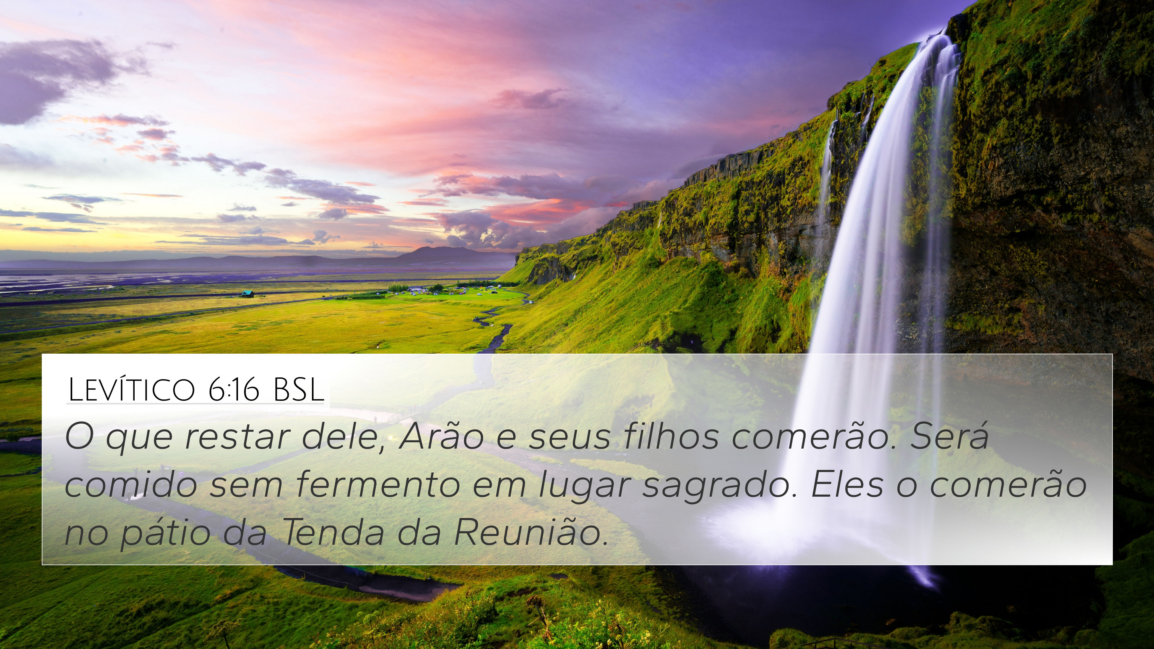 Levítico 6:16 BSL 4K Wallpaper - O que restar dele, Arão e seus filhos ...
