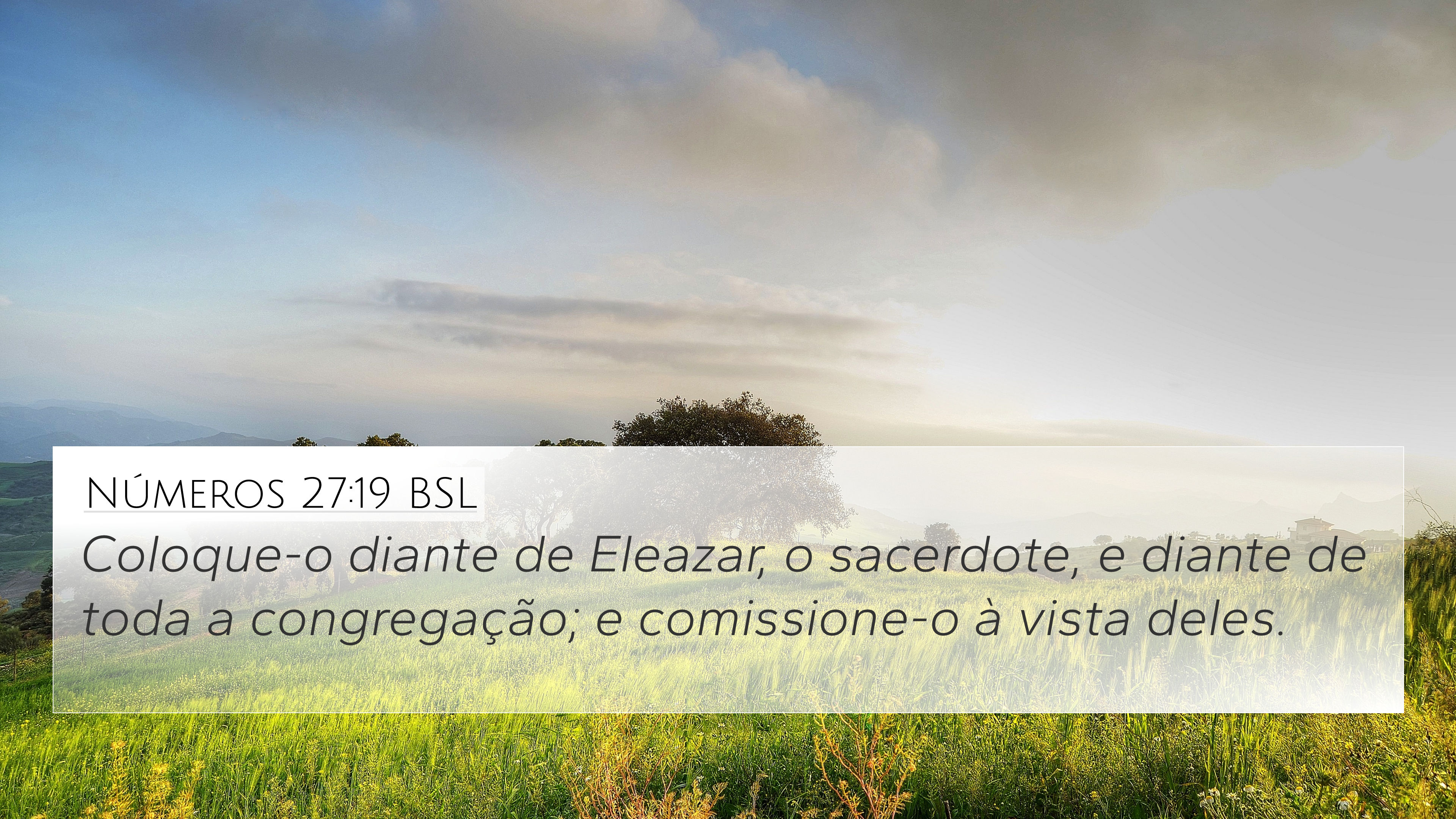 Números 27:19 BSL 4K Wallpaper - Coloque-o diante de Eleazar, o ...
