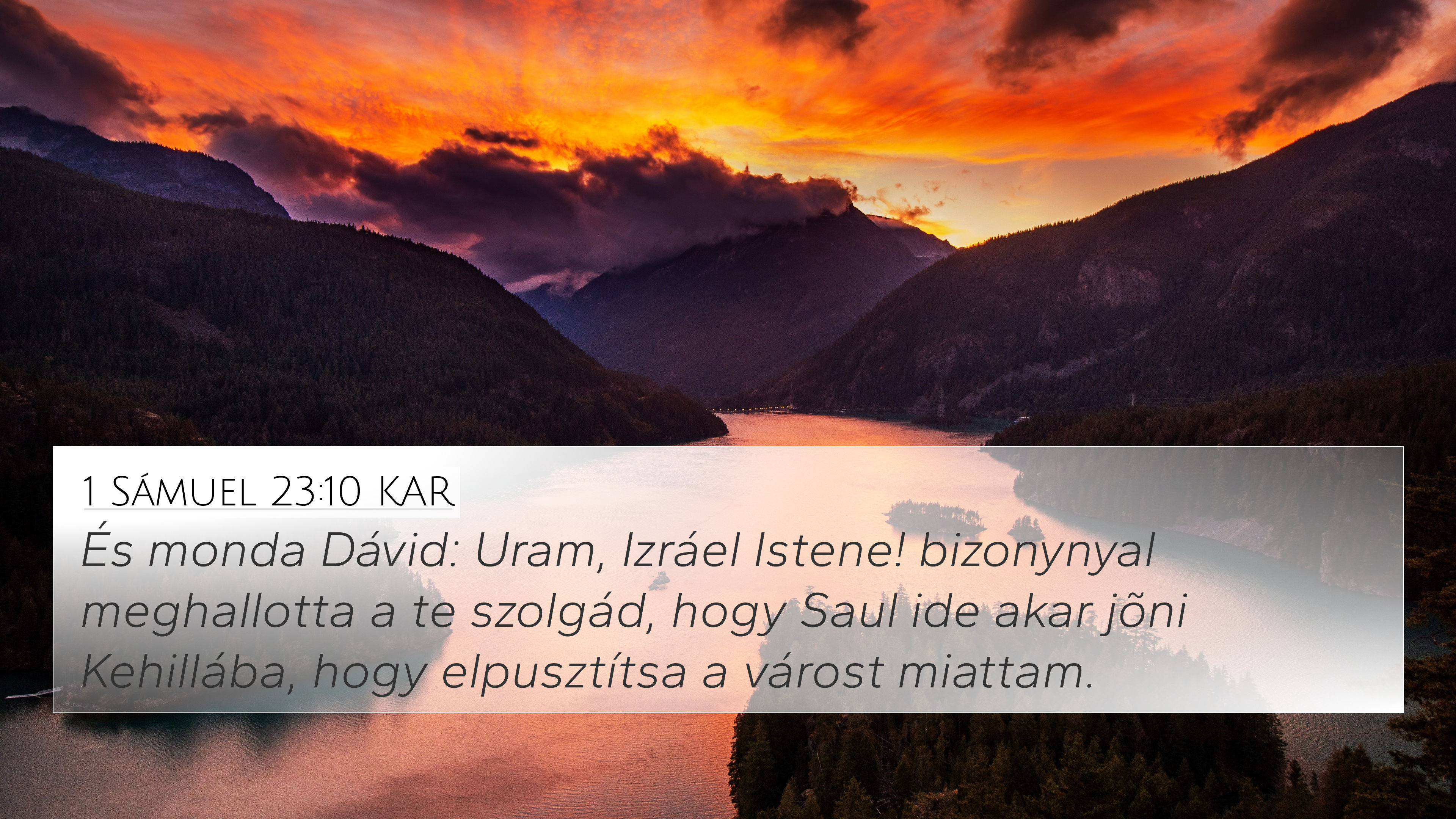 1 Sámuel 23:10 KAR 4K Wallpaper - És monda Dávid: Uram, Izráel Istene!