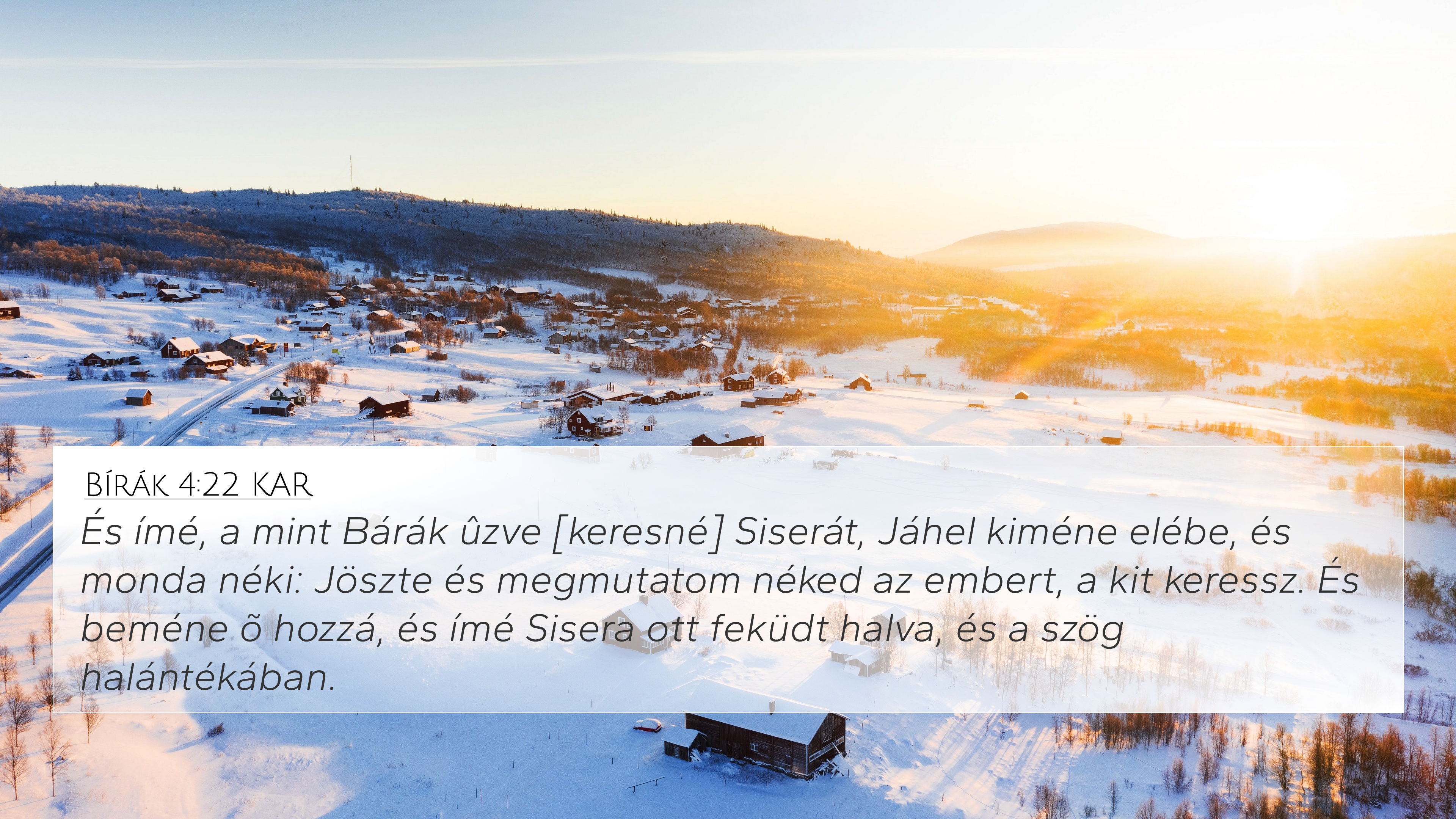 Bírák 4:22 KAR 4K Wallpaper - És ímé, a mint Bárák ûzve [keresné]
