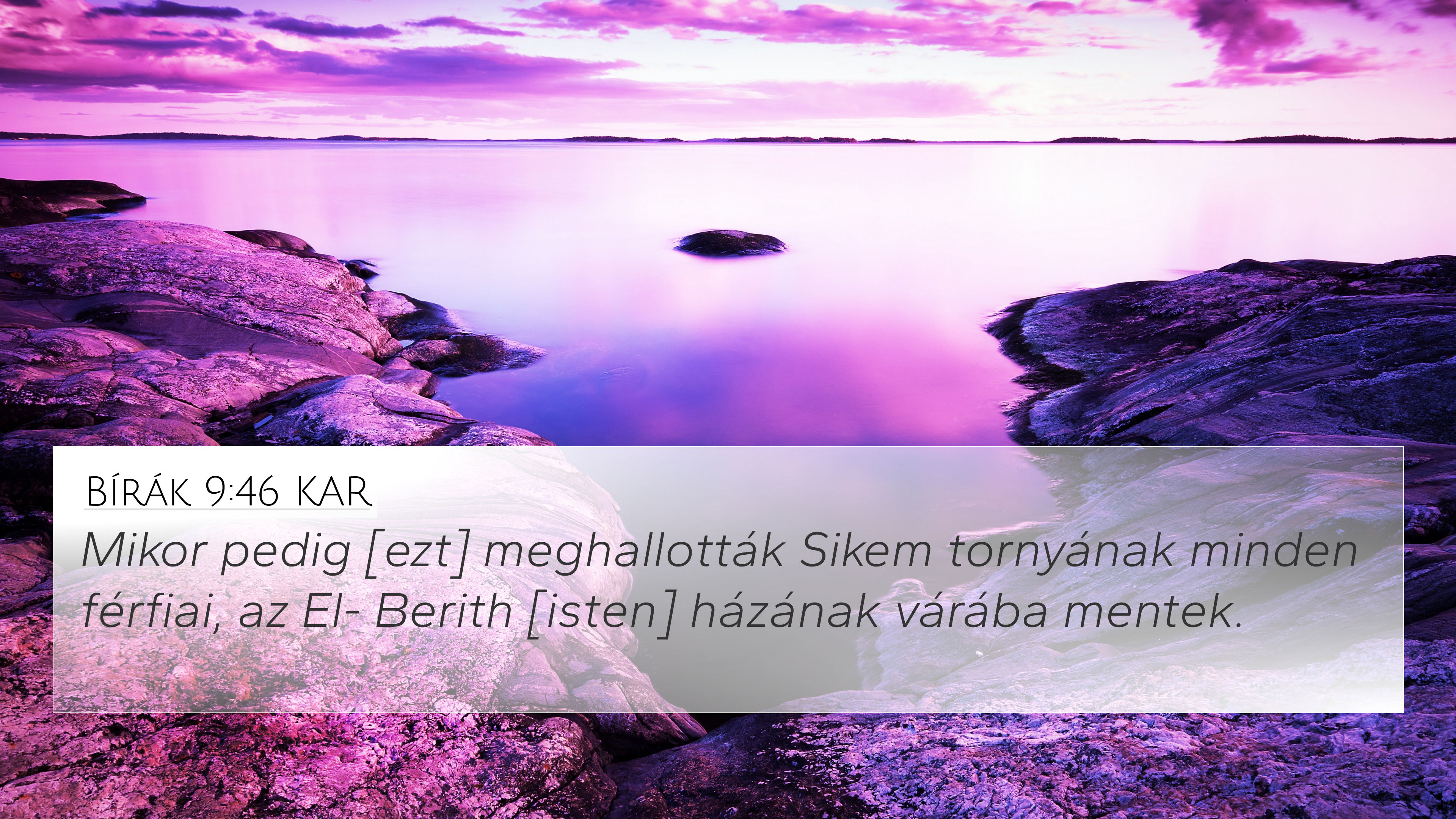 Bírák 9:46 KAR 4K Wallpaper - Mikor pedig [ezt] meghallották Sikem ...