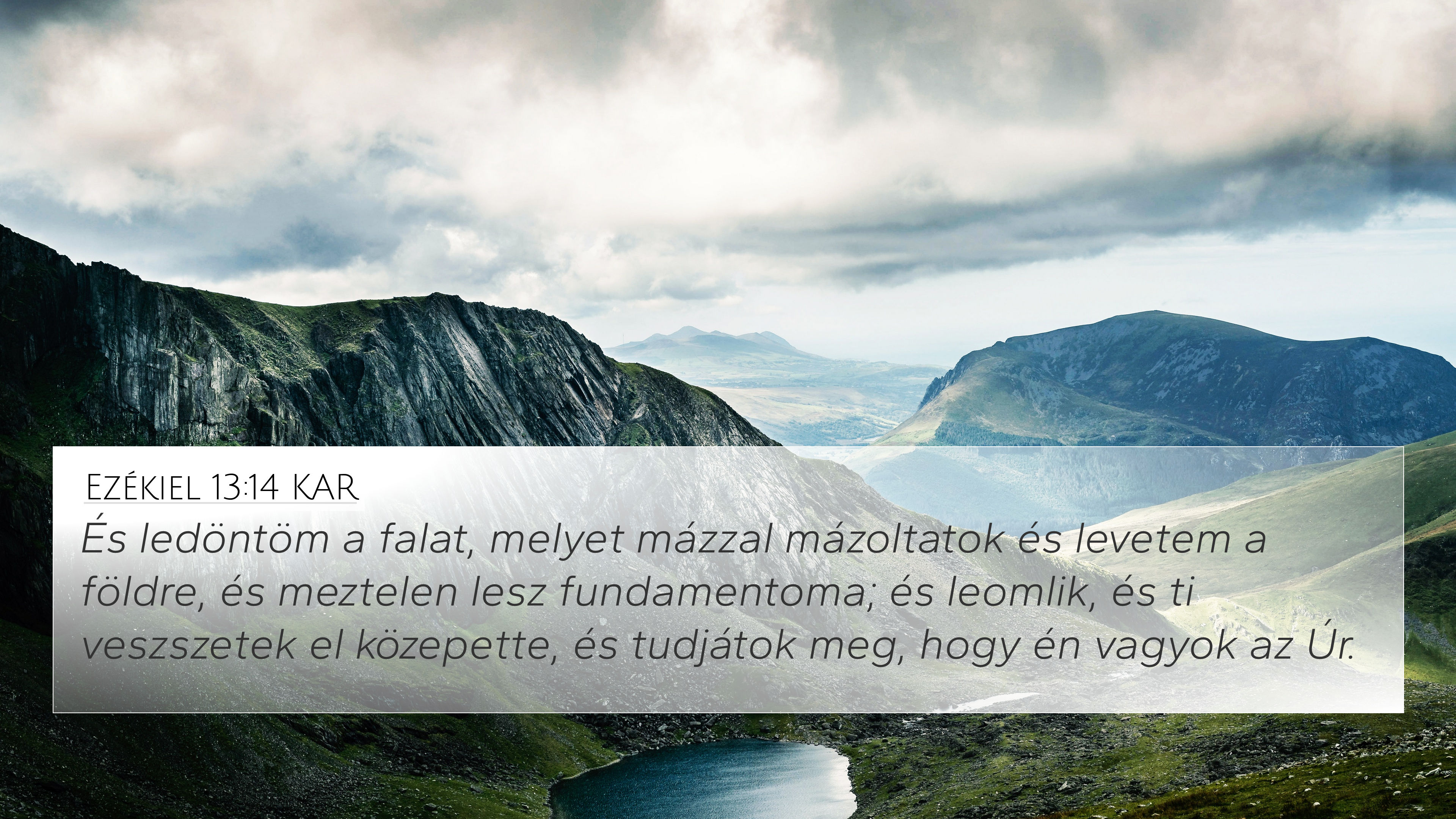 Ezékiel 13:14 KAR 4K Wallpaper - És ledöntöm a falat, melyet mázzal
