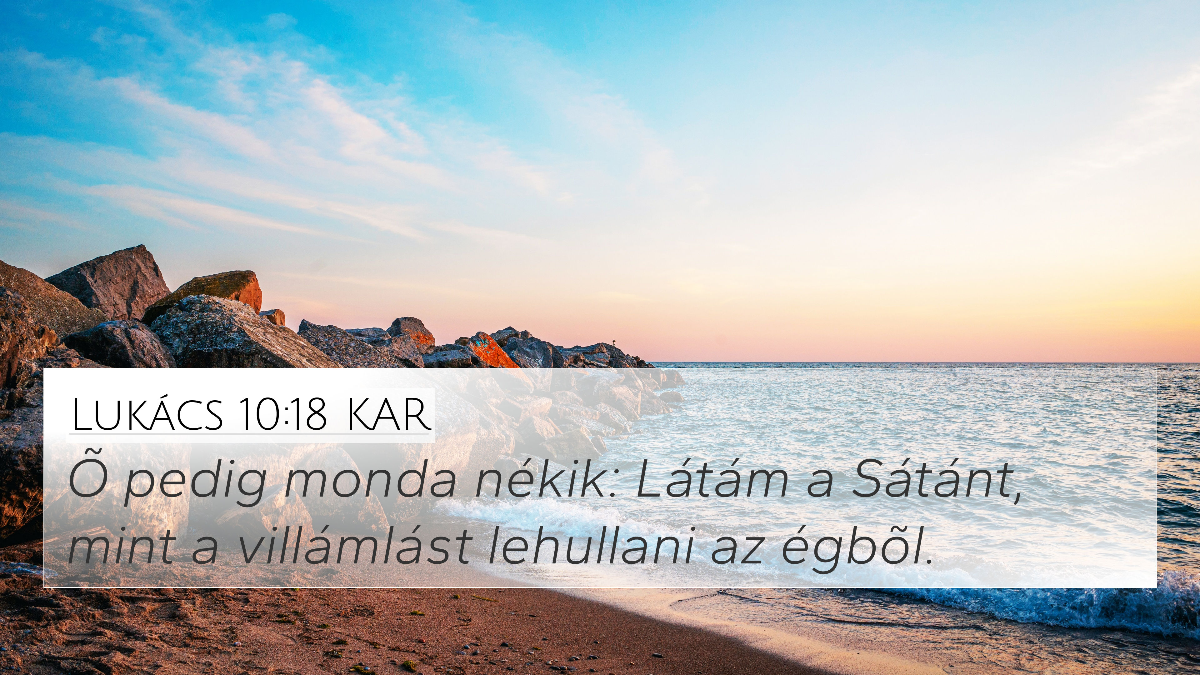 Lukács 10:18 KAR 4K Wallpaper - Õ pedig monda nékik: Látám a Sátánt, mint a
