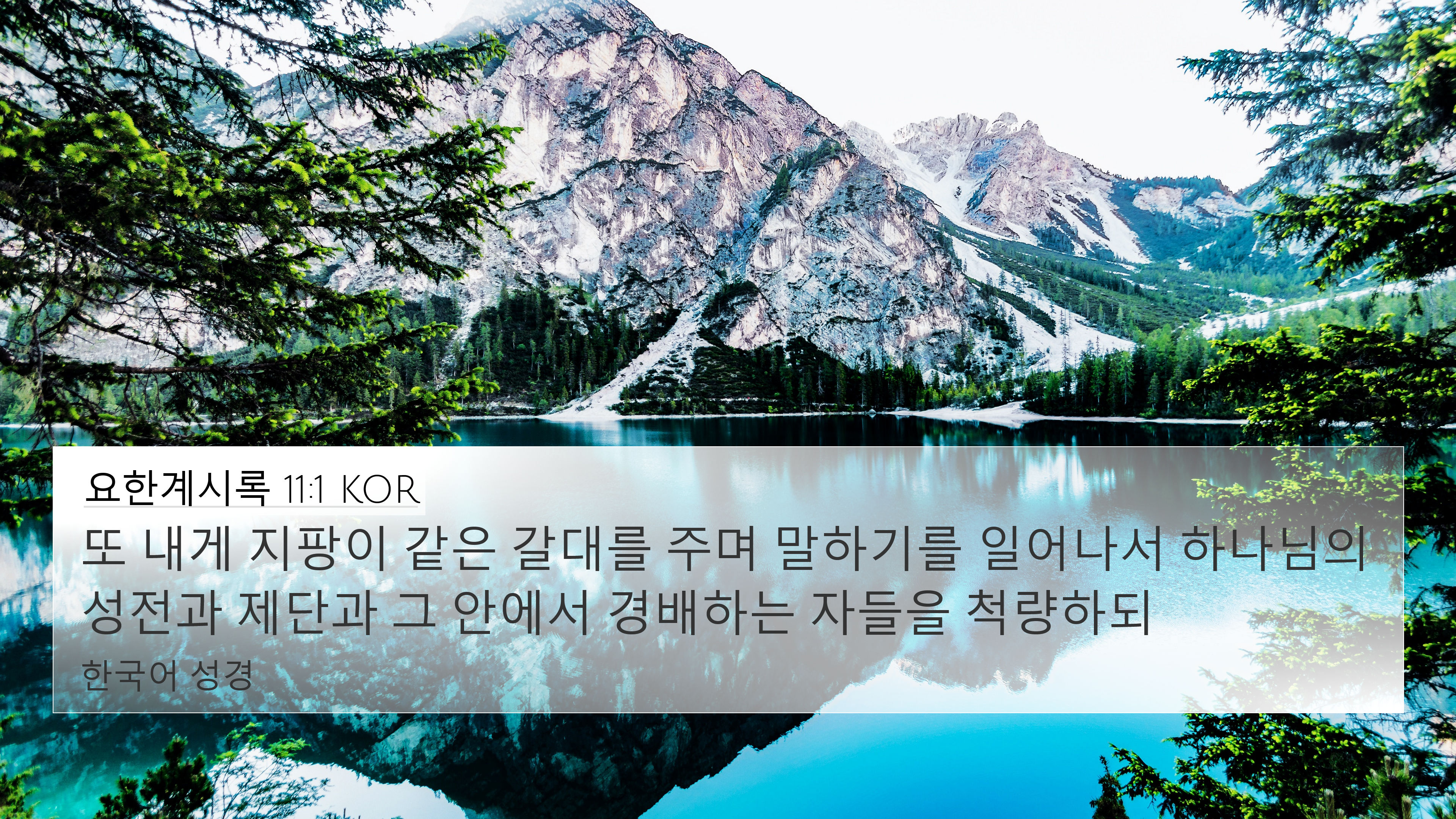 요한계시록 11:1 KOR 4K Wallpaper - 또 내게 지팡이 같은 갈대를 주며