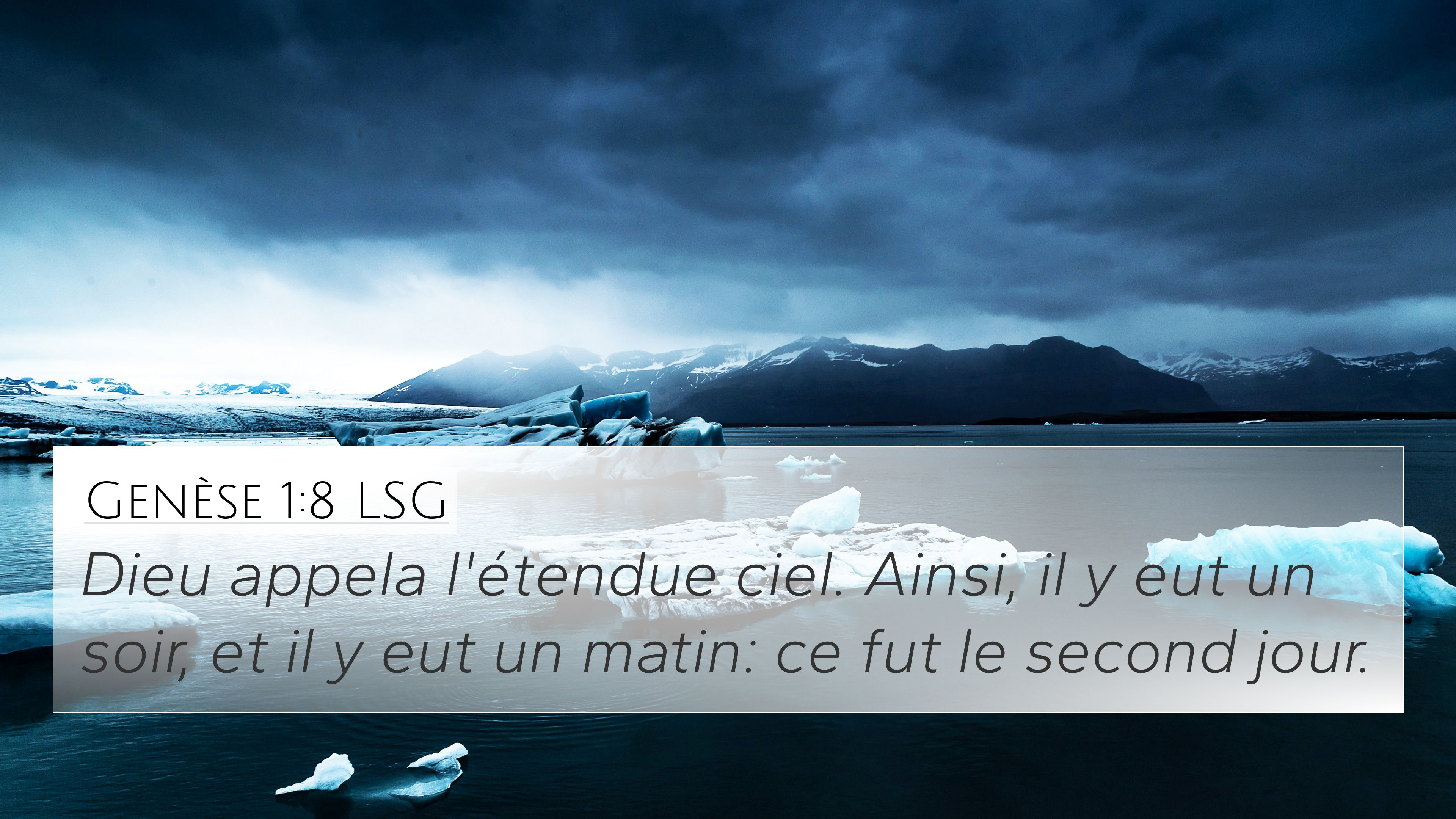 Genèse 1:8 LSG 4K Wallpaper - Dieu appela l'étendue ciel. Ainsi, il y ...