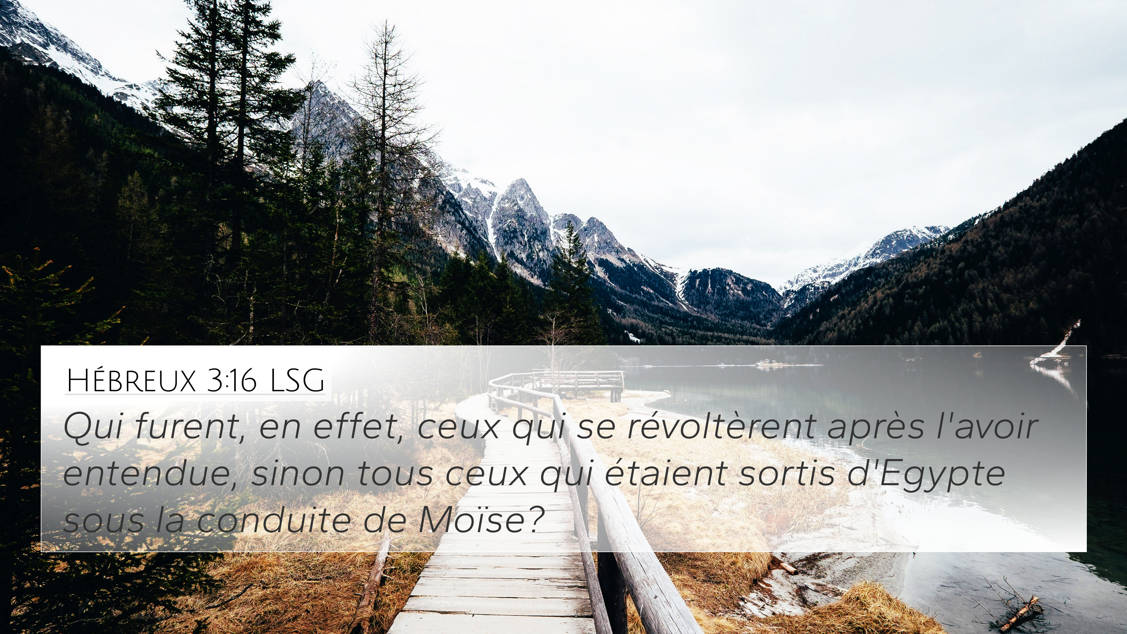 Hébreux 3:16 LSG 4K Wallpaper - Qui furent, en effet, ceux qui se ...