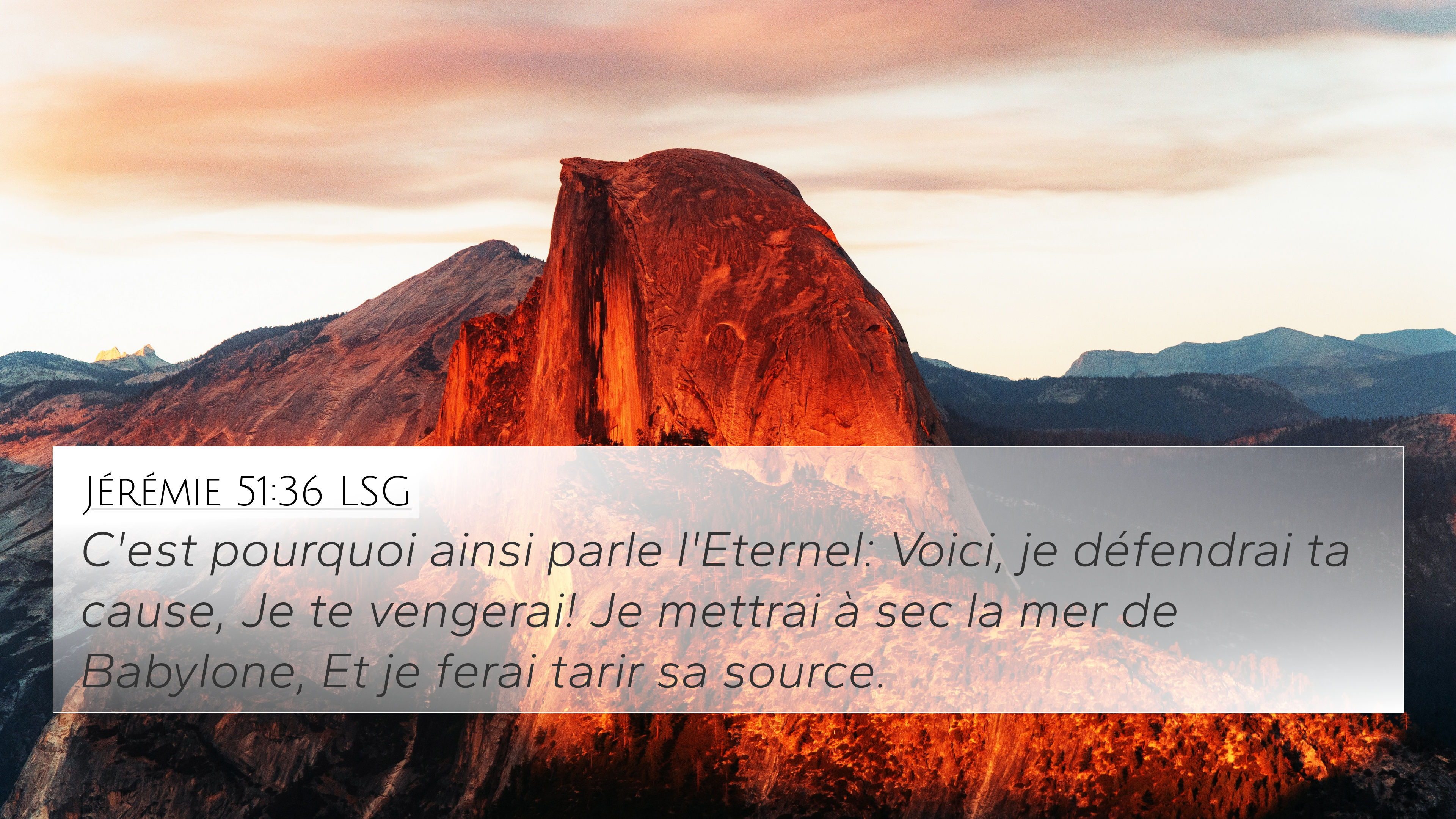 Jérémie 51:36 LSG 4K Wallpaper - C'est pourquoi ainsi parle l'Eternel ...