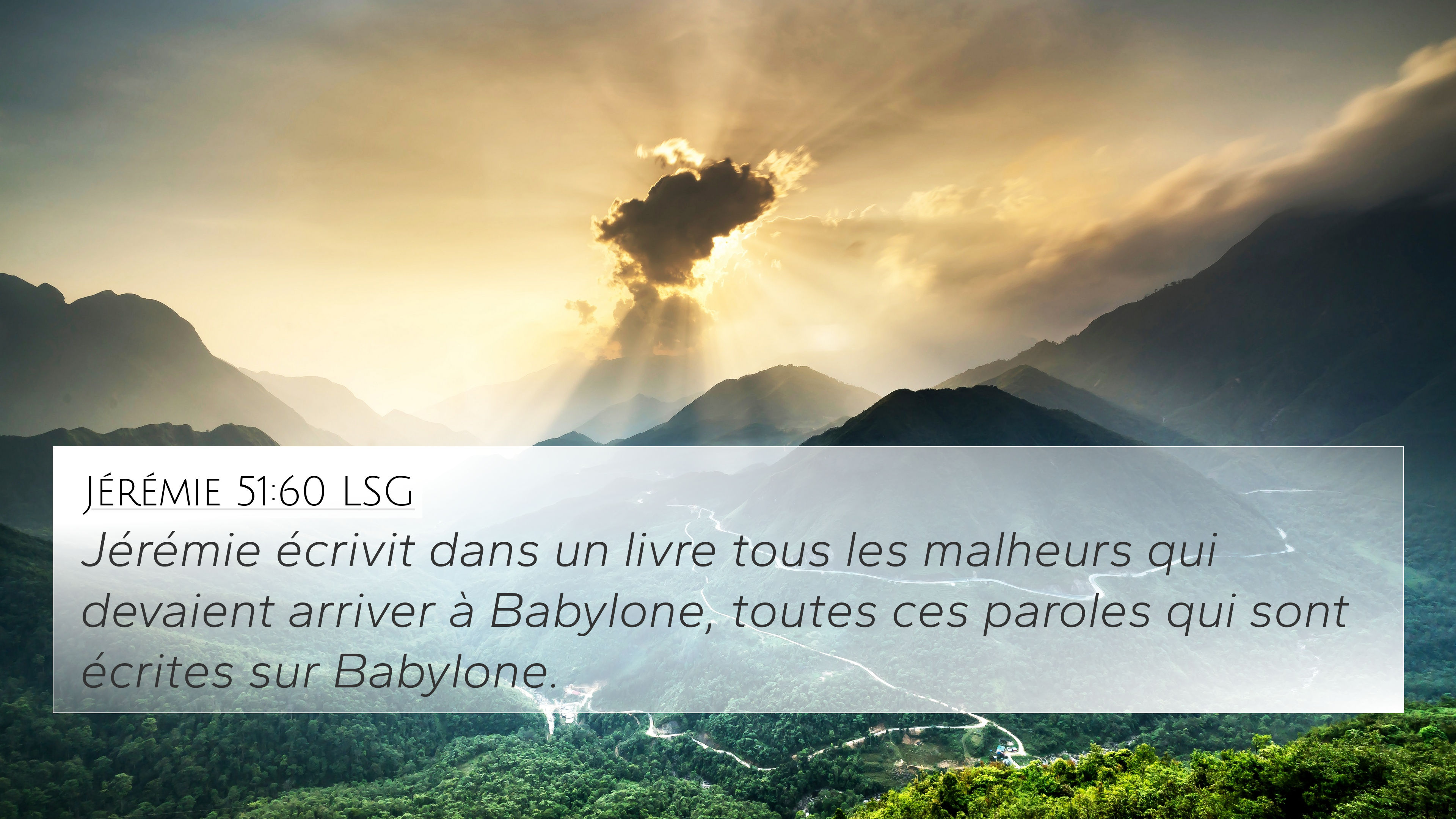 Jérémie 51:60 LSG 4K Wallpaper - Jérémie écrivit dans un livre tous les