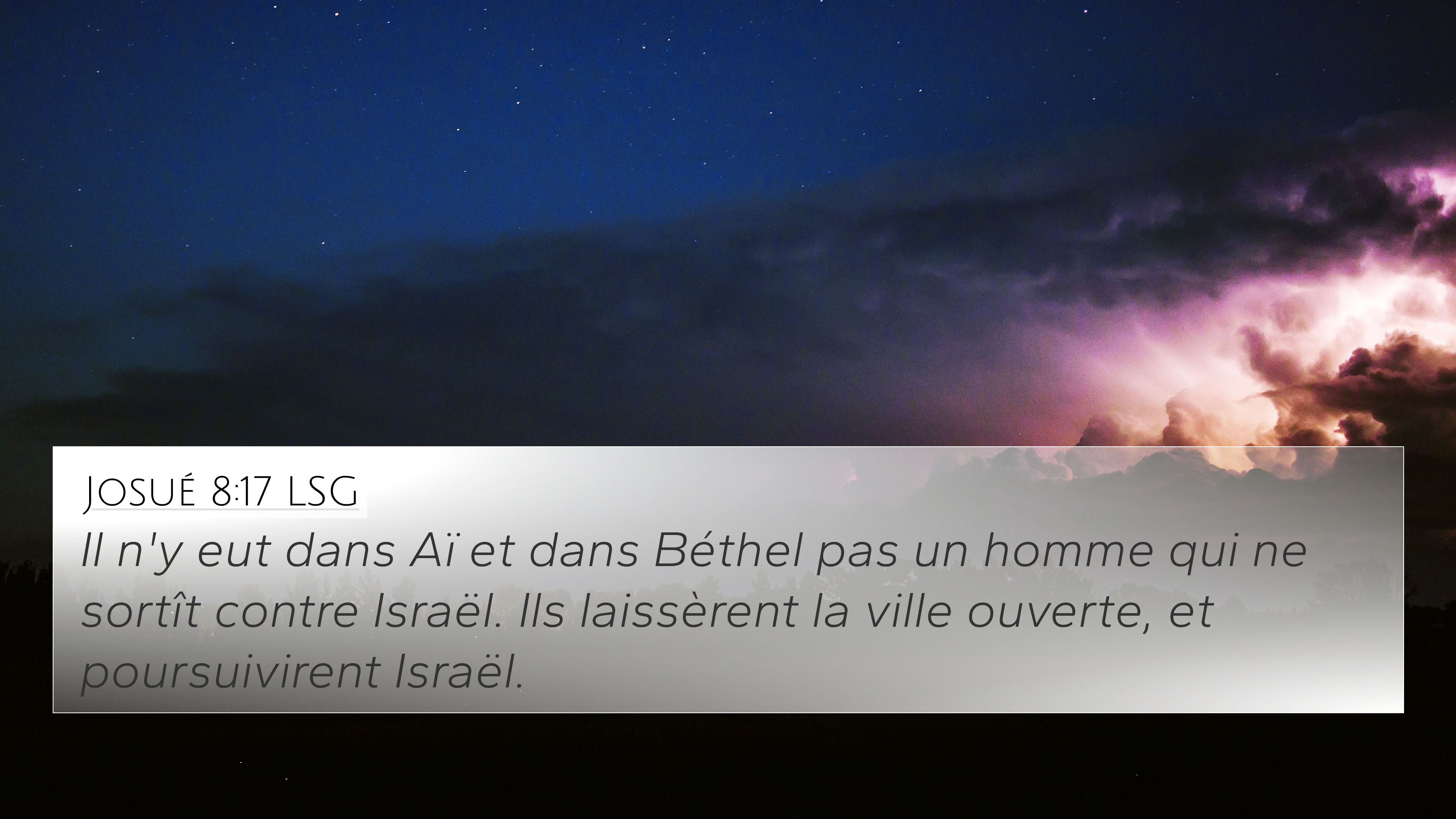 Josué 8:17 LSG 4K Wallpaper - Il n'y eut dans Aï et dans Béthel pas un ...