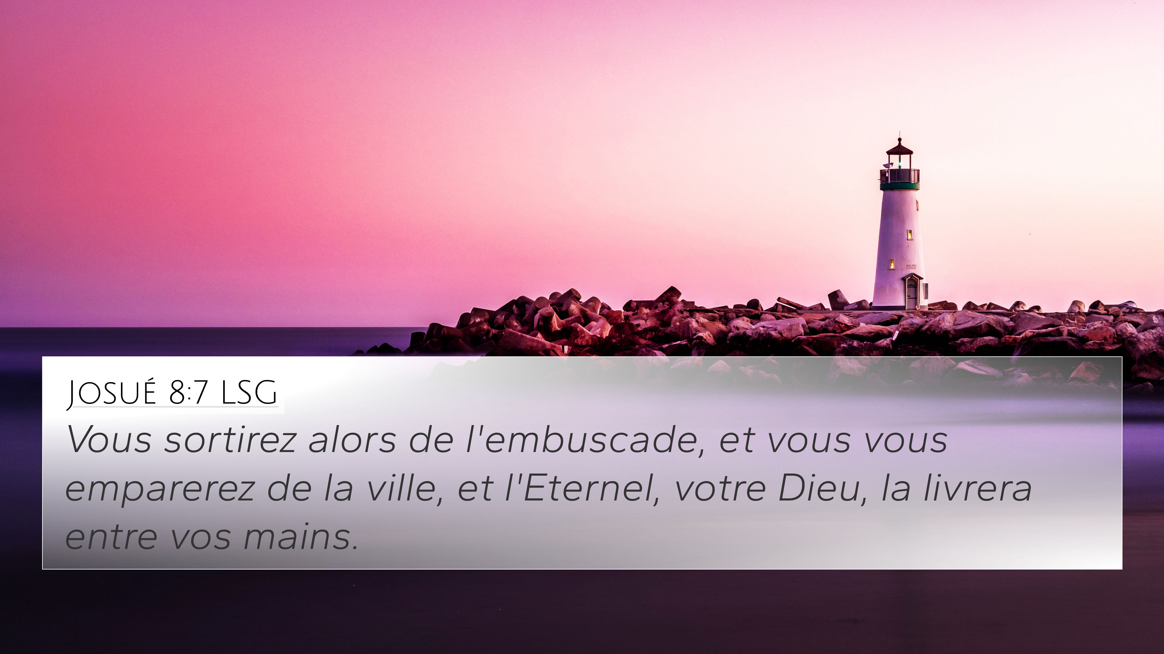 Josué 8:7 LSG 4K Wallpaper - Vous sortirez alors de l'embuscade, et ...