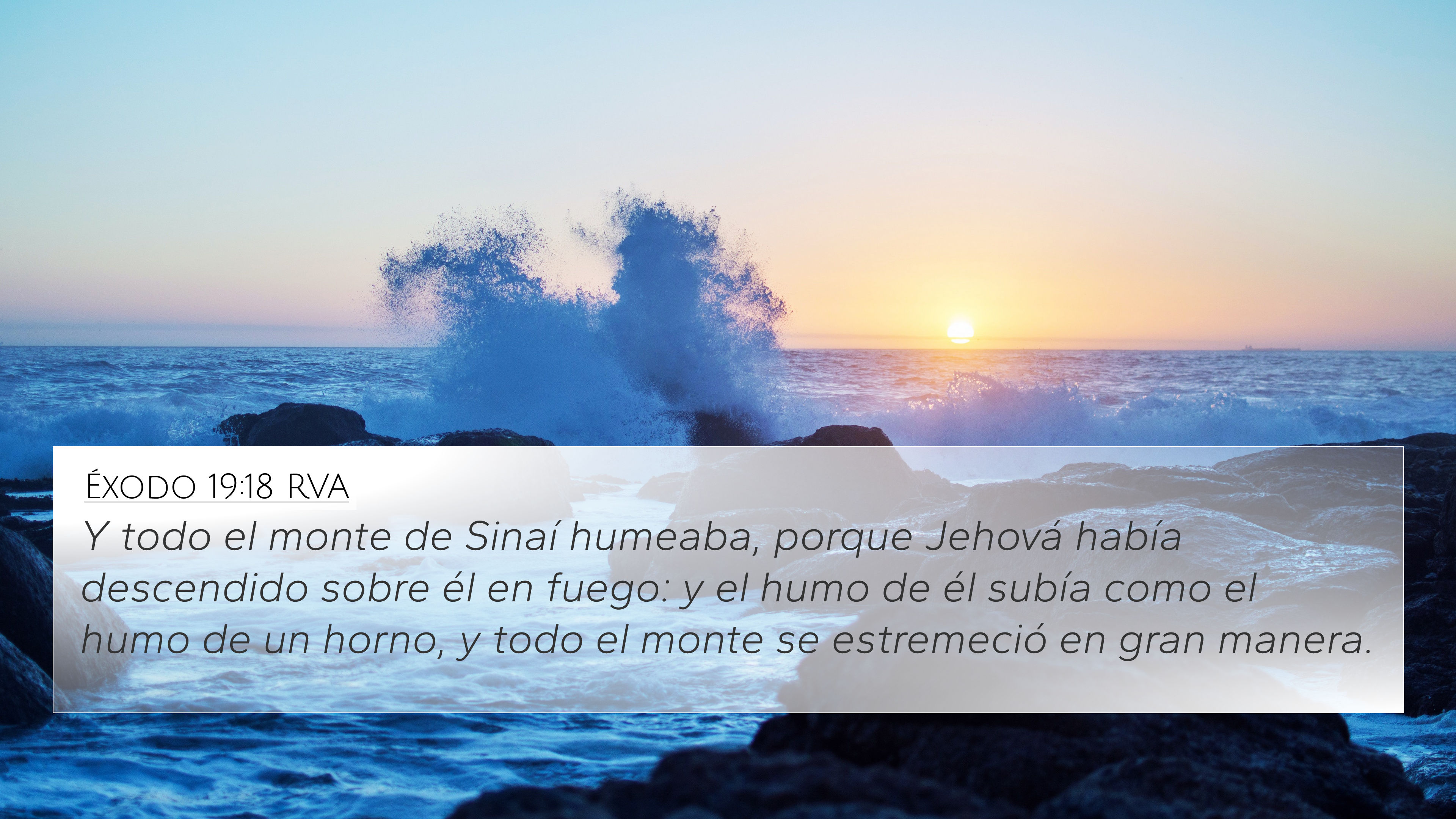 Éxodo 19:18 RVA 4K Wallpaper - Y todo el monte de Sinaí humeaba, porque ...