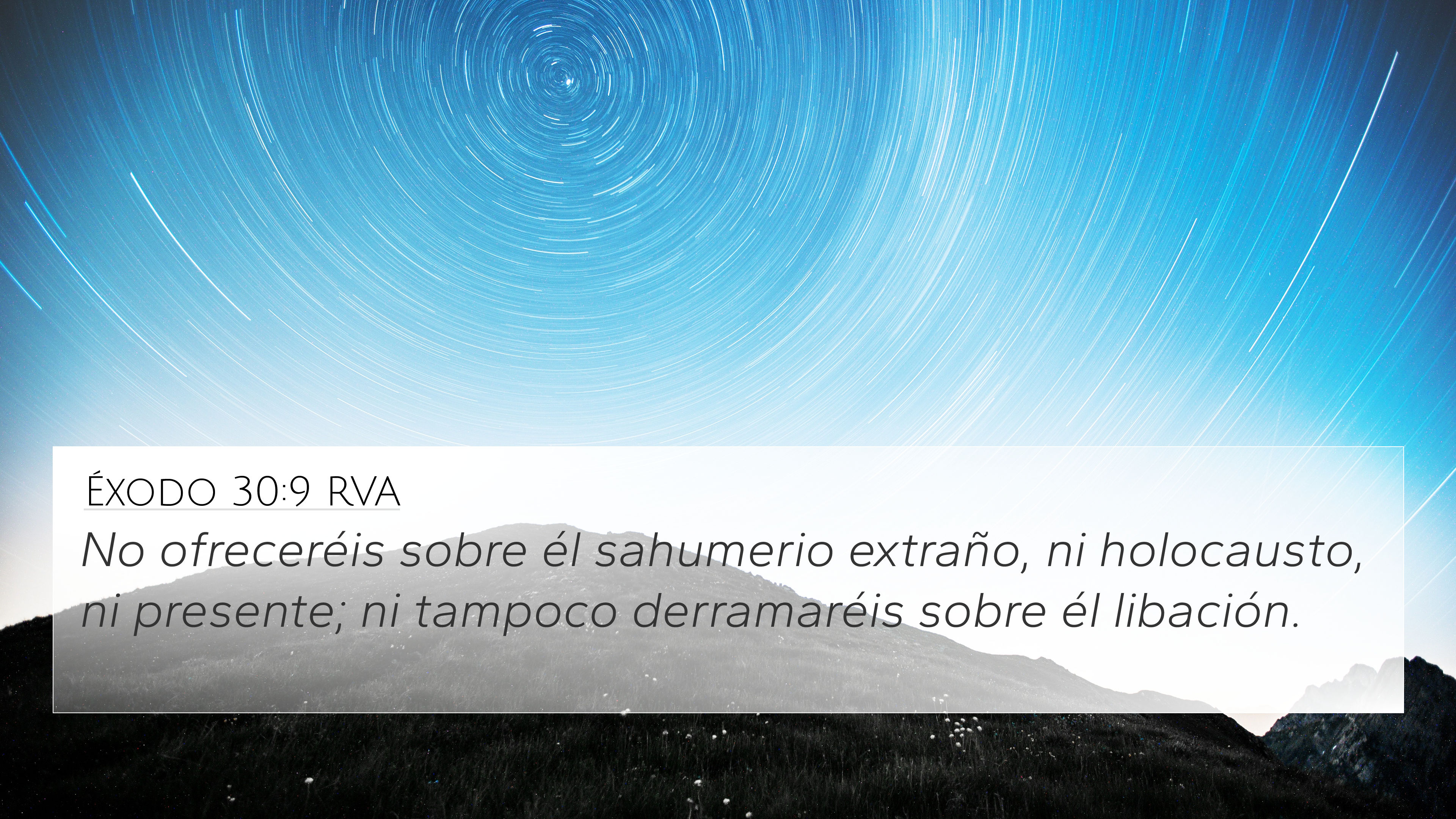 Éxodo 30:9 RVA 4K Wallpaper - No ofreceréis sobre él sahumerio extraño, ni