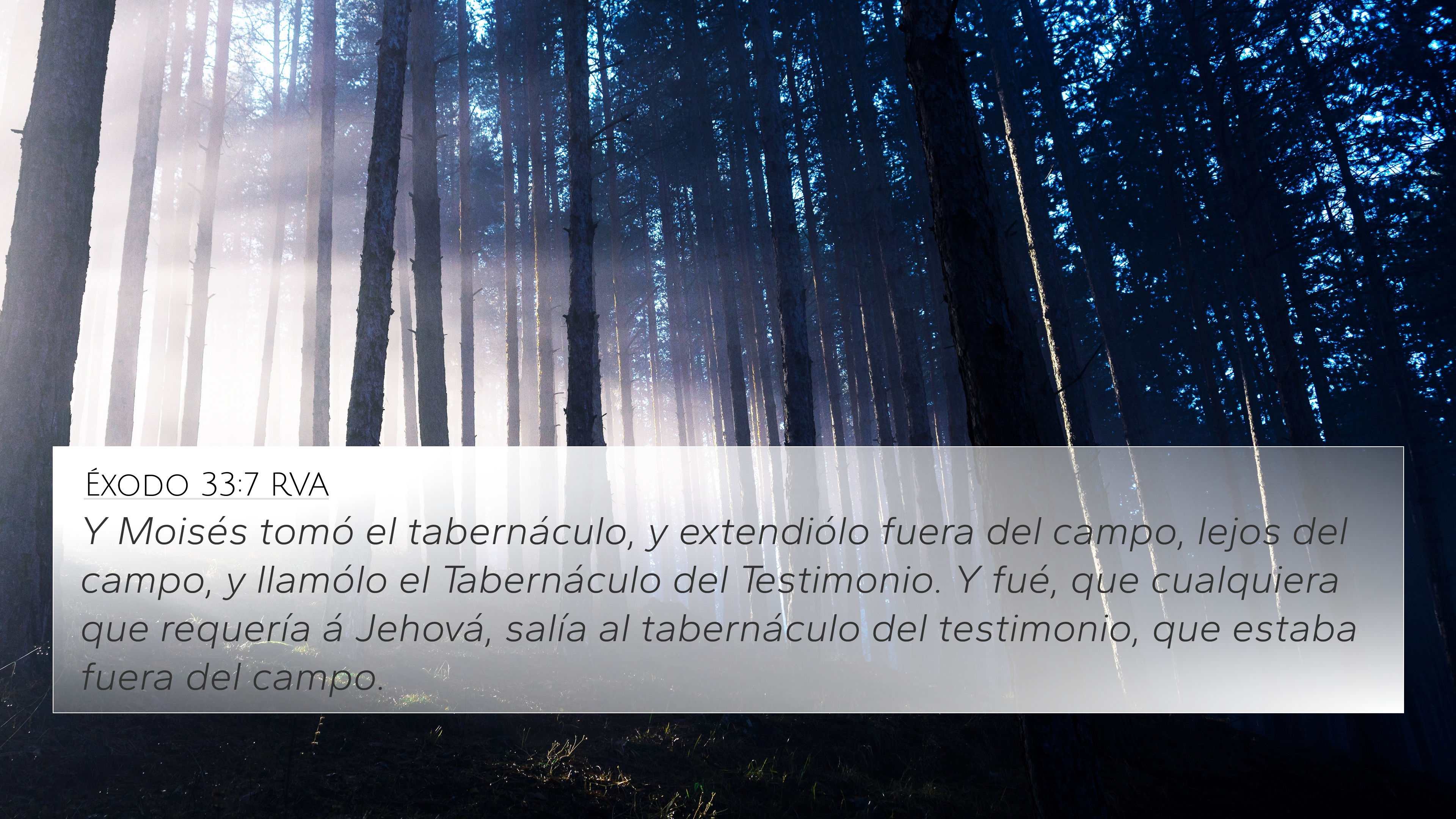 Éxodo 33:7 RVA 4K Wallpaper - Y Moisés tomó el tabernáculo, y extendiólo