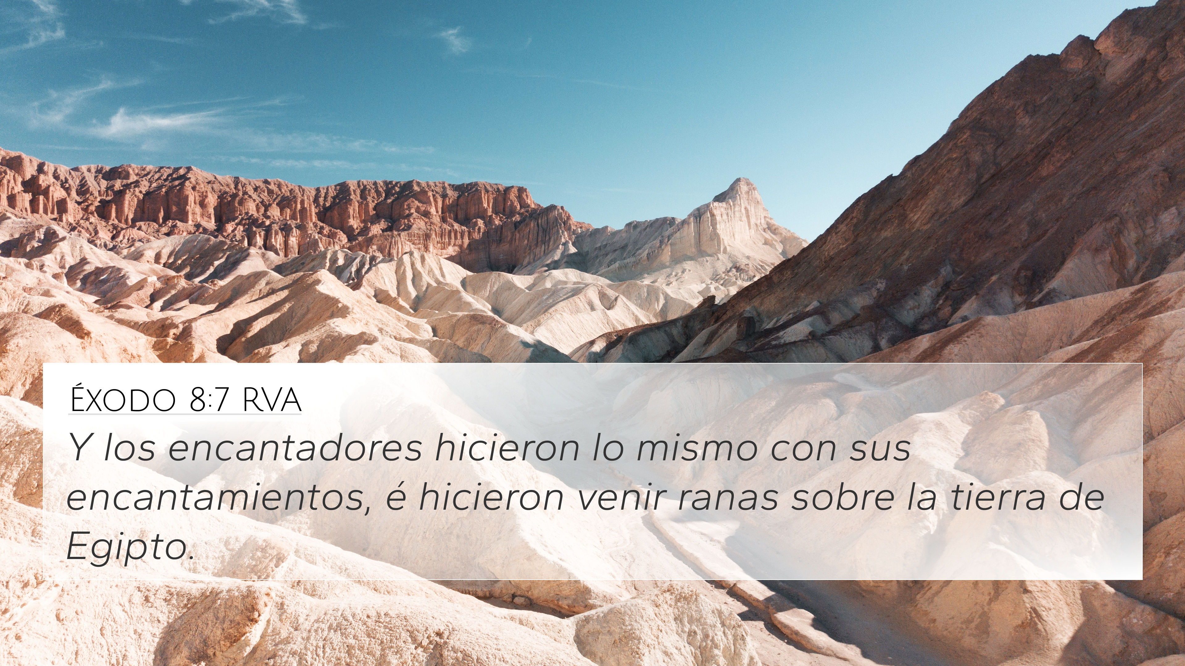 Éxodo 8:7 RVA 4K Wallpaper - Y los encantadores hicieron lo mismo con sus