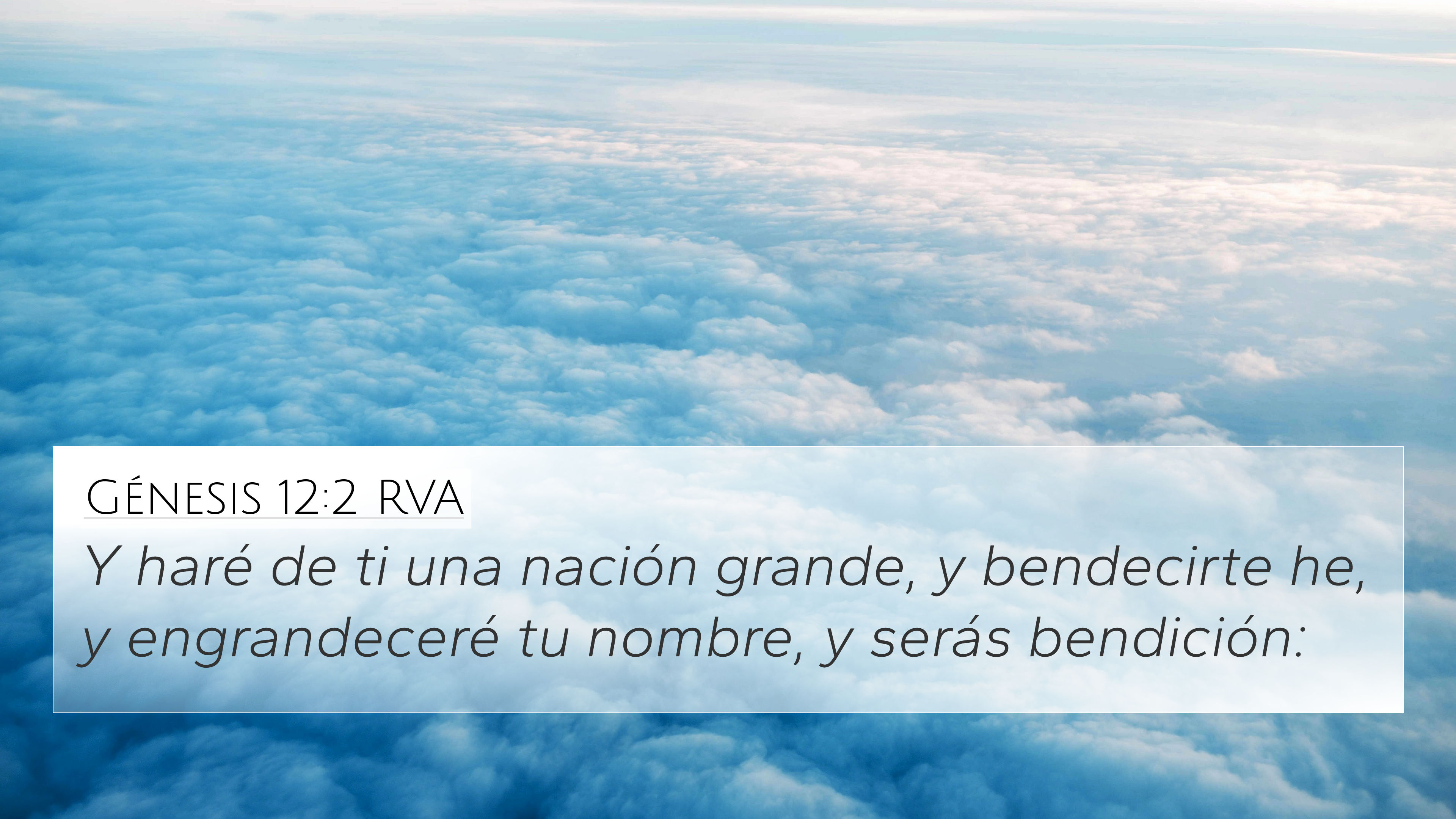 Génesis 12:2 RVA 4K Wallpaper - Y haré de ti una nación grande, y ...