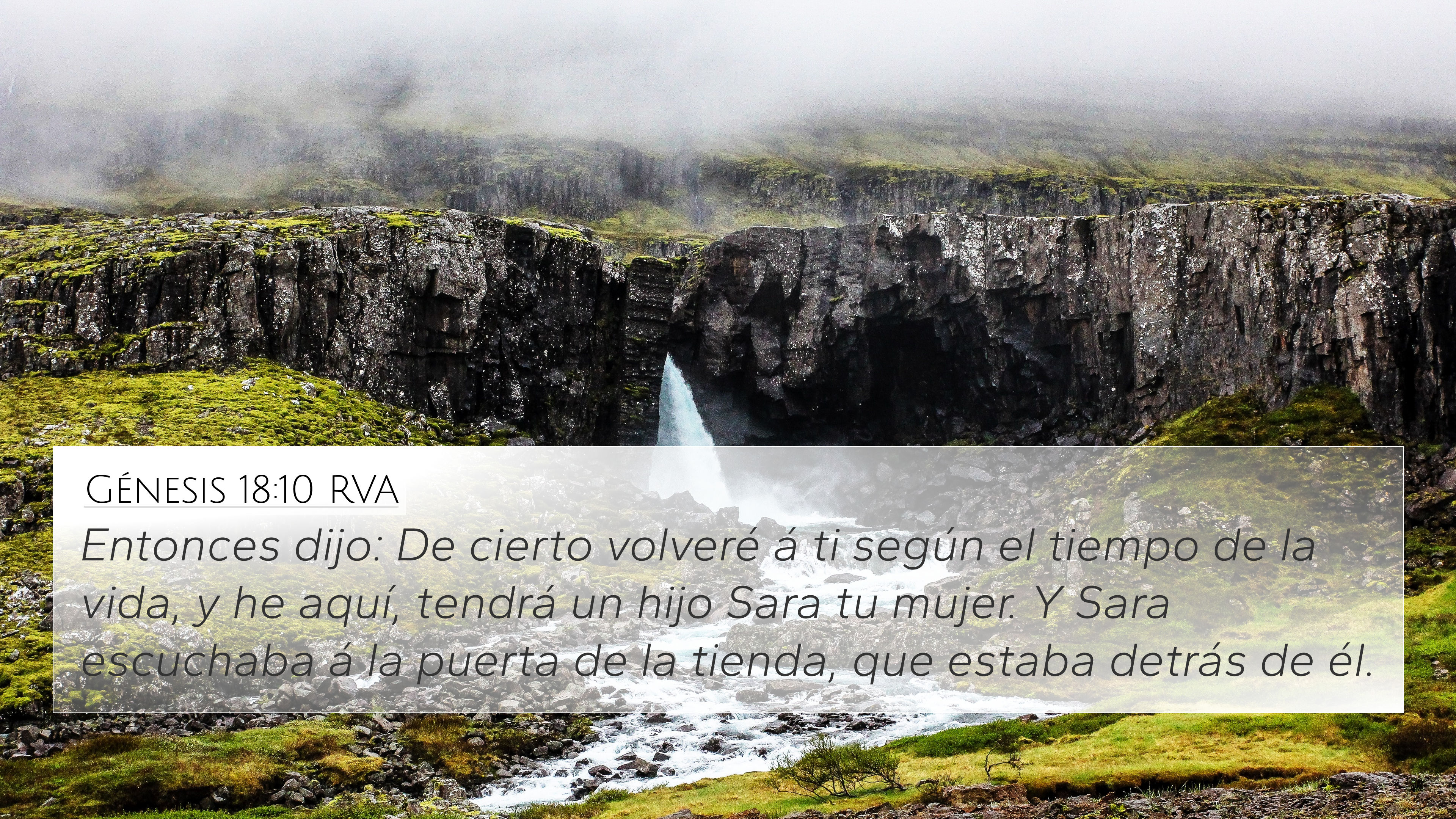 Génesis 18:10 RVA 4K Wallpaper - Entonces dijo: De cierto volveré á ti ...