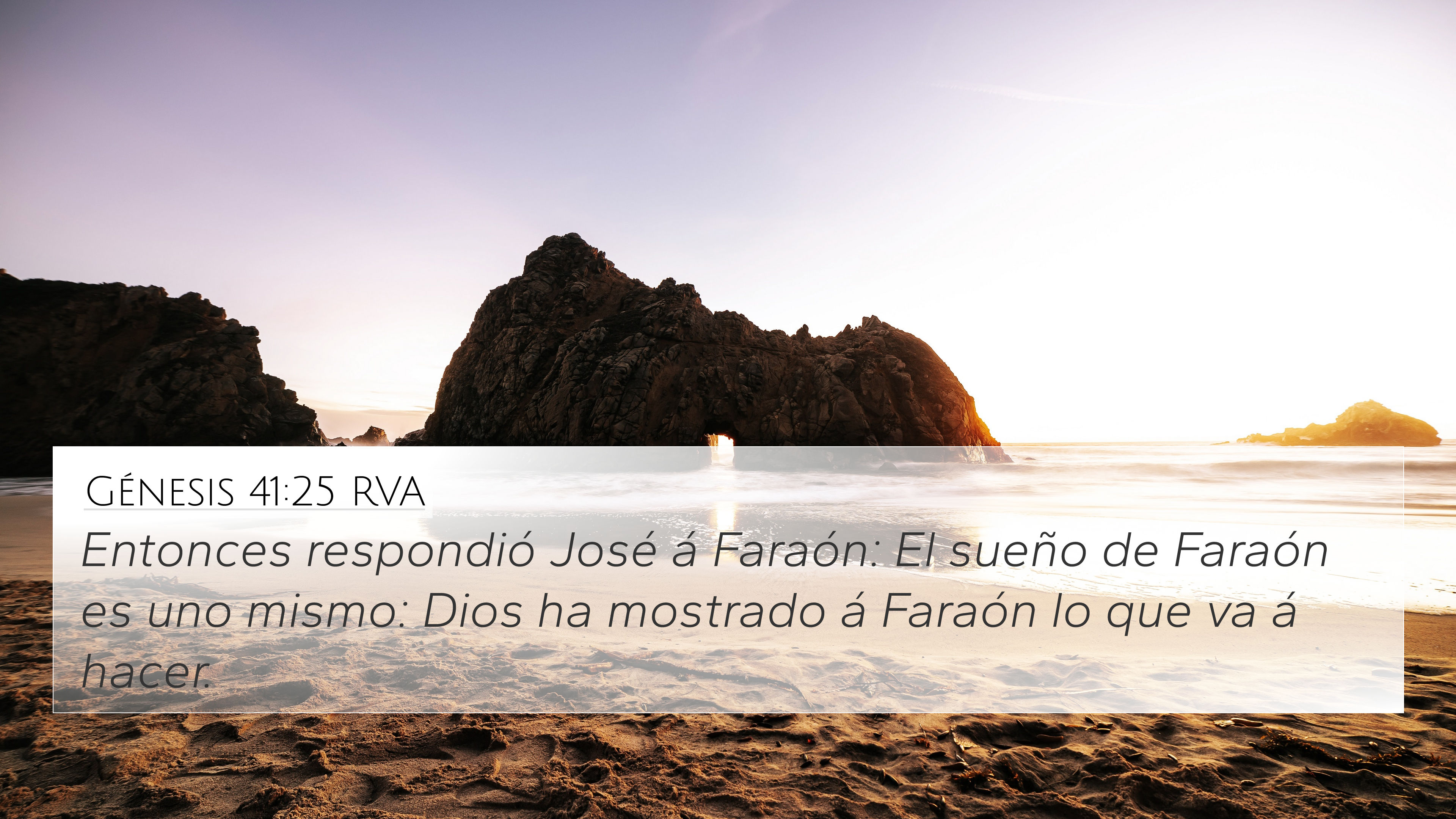Génesis 41:25 RVA 4K Wallpaper - Entonces respondió José á Faraón: El sueño