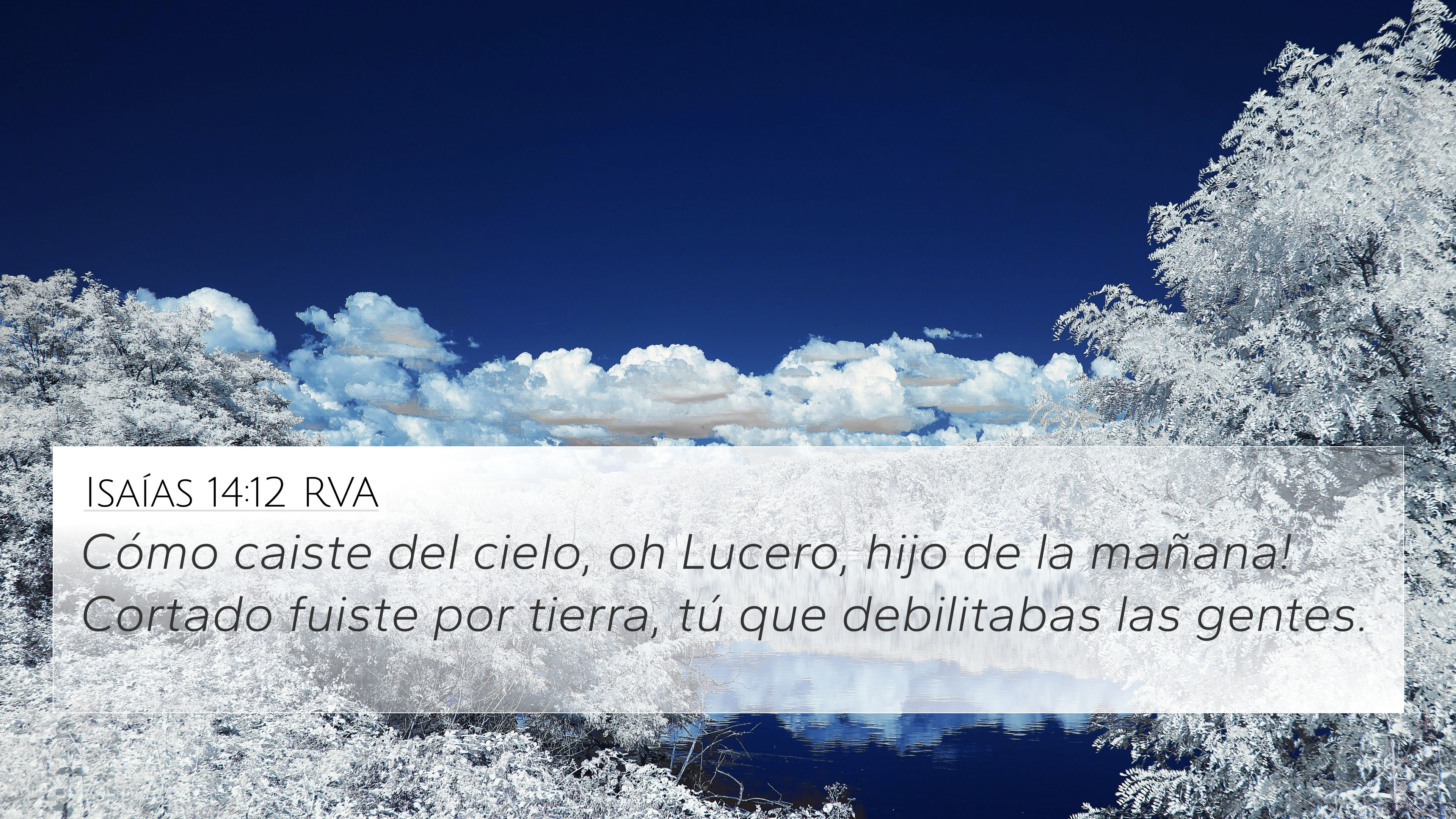 Isaías 14:12 RVA 4K Wallpaper - Cómo caiste del cielo, oh Lucero, hijo ...