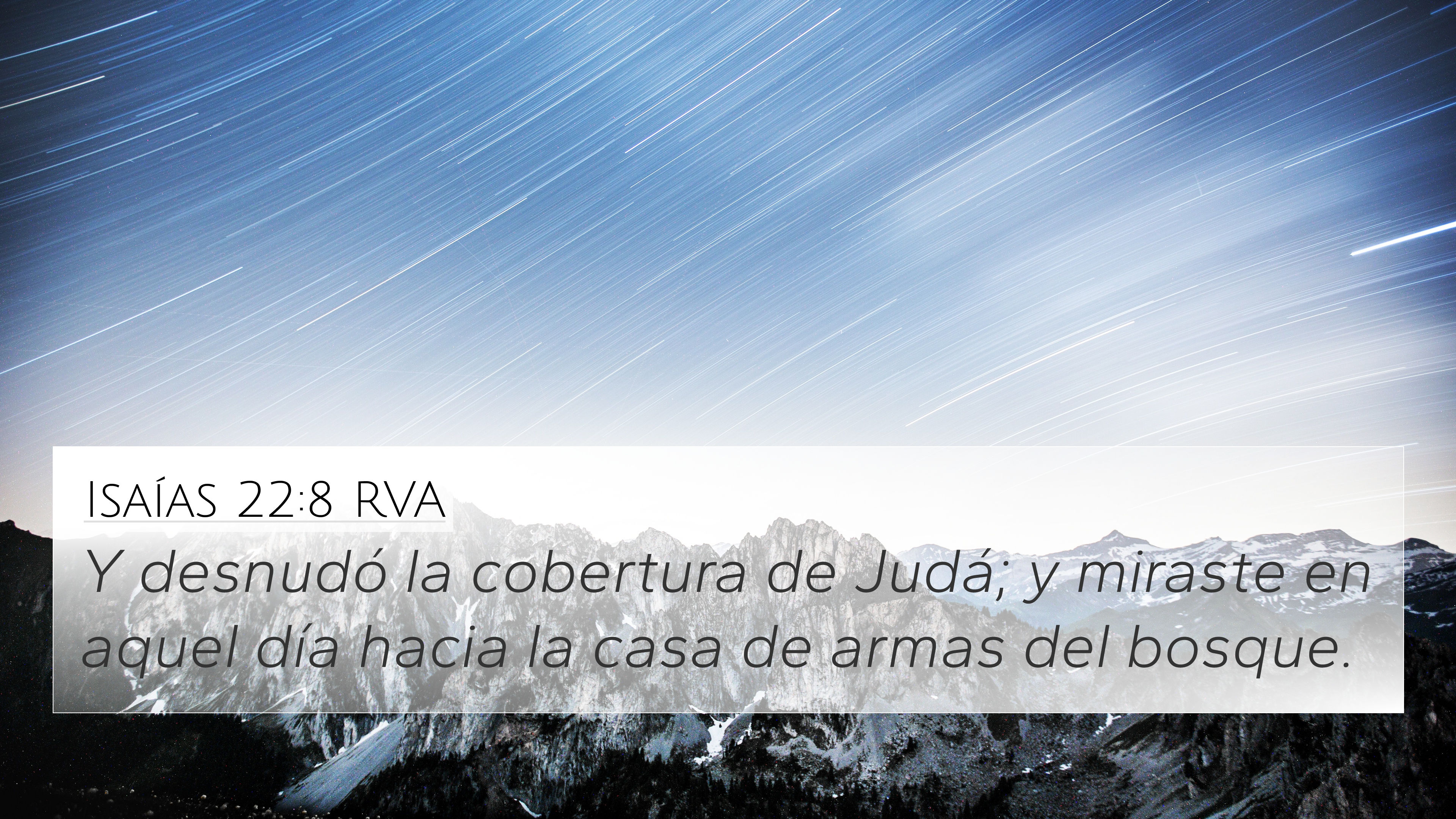 Isaías 22:8 RVA 4K Wallpaper - Y desnudó la cobertura de Judá; y miraste en