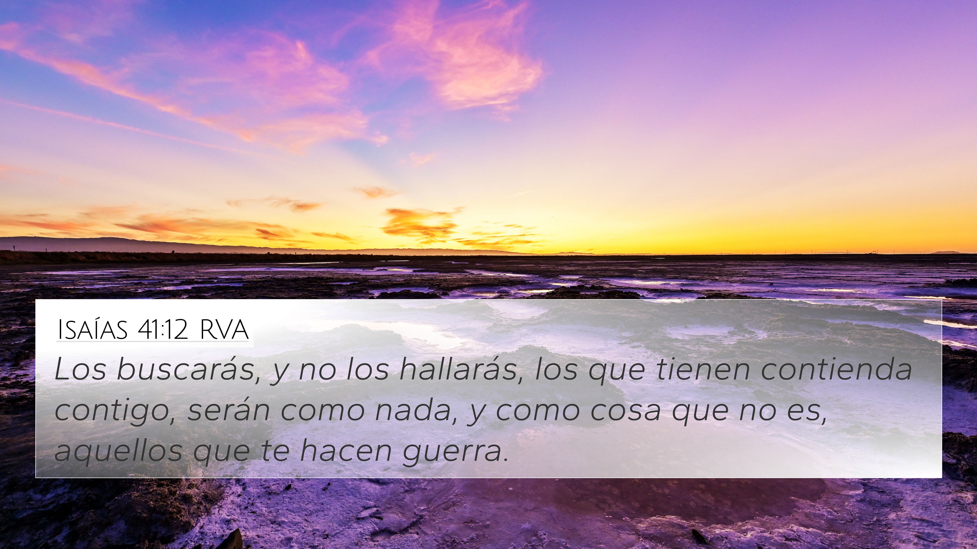 Isaías 41:12 RVA 4K Wallpaper - Los buscarás, y no los hallarás, los ...