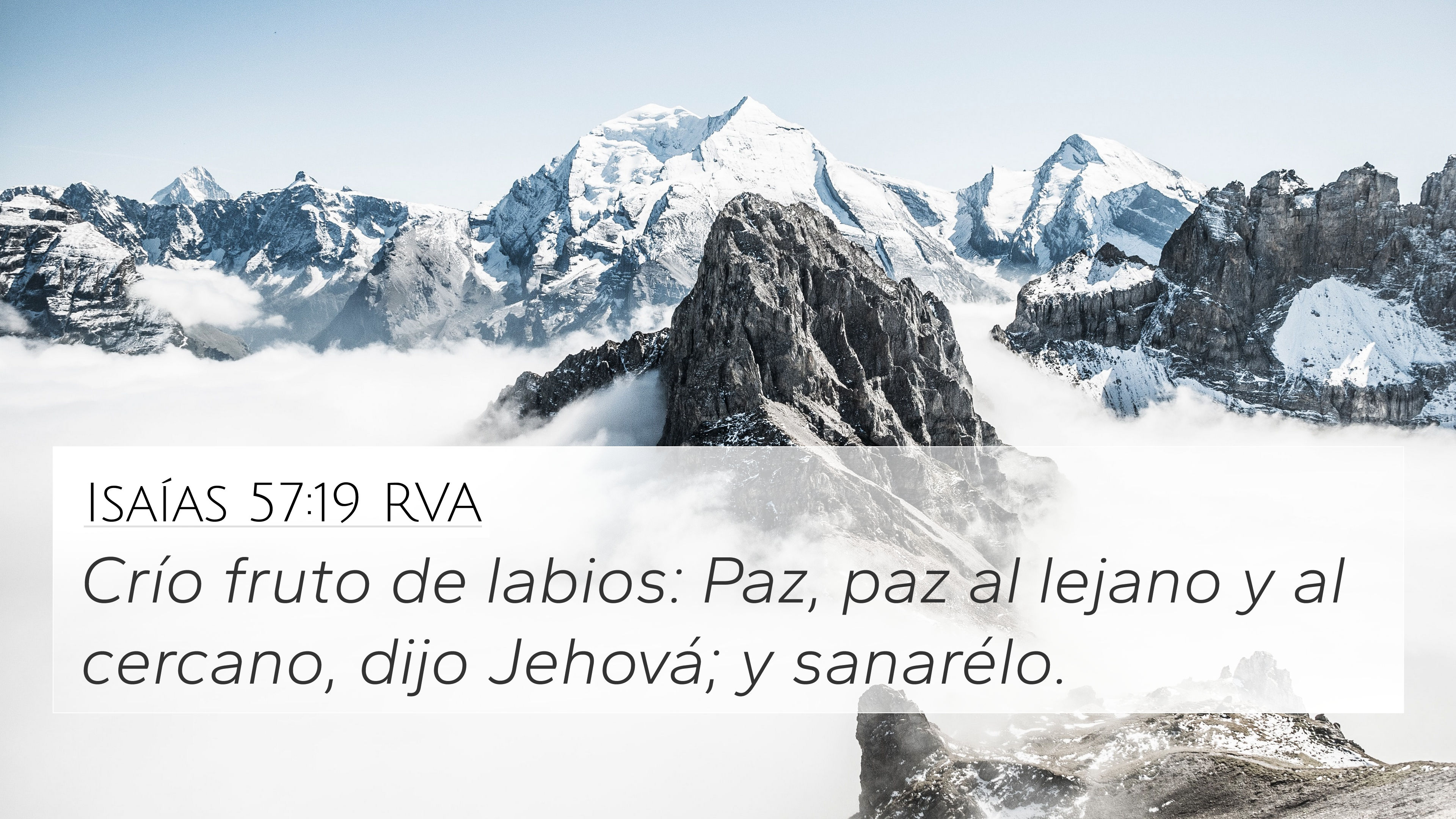 Isaías 57:19 RVA 4K Wallpaper - Crío fruto de labios: Paz, paz al ...