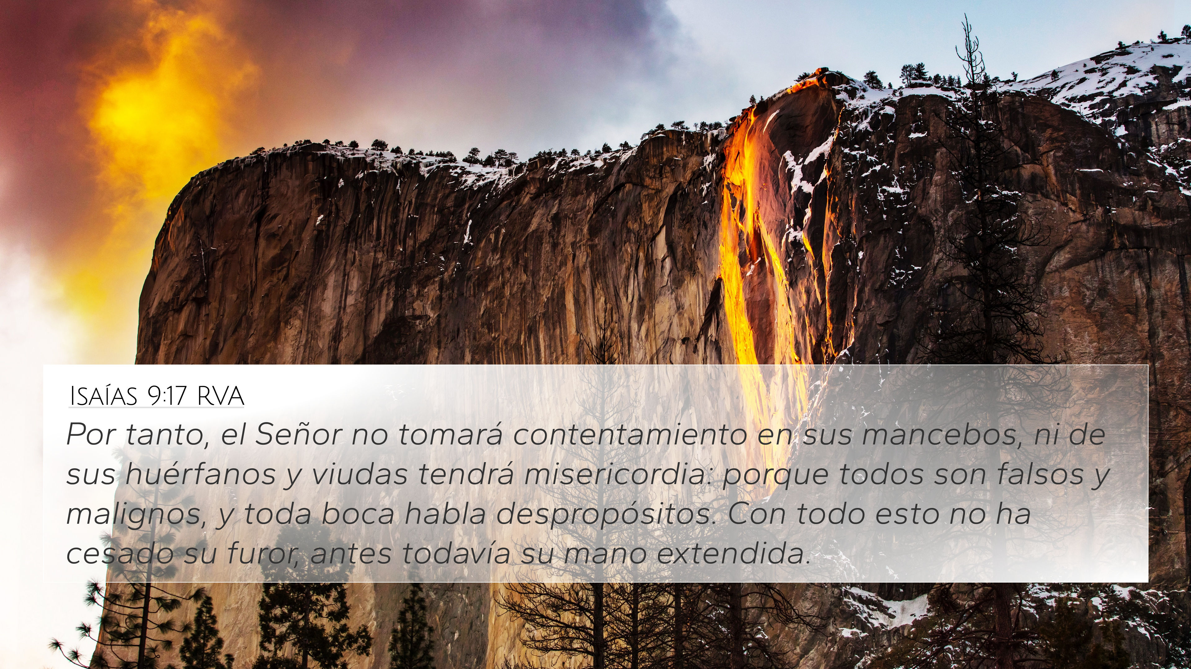 Isaías 9:17 RVA 4K Wallpaper - Por tanto, el Señor no tomará ...