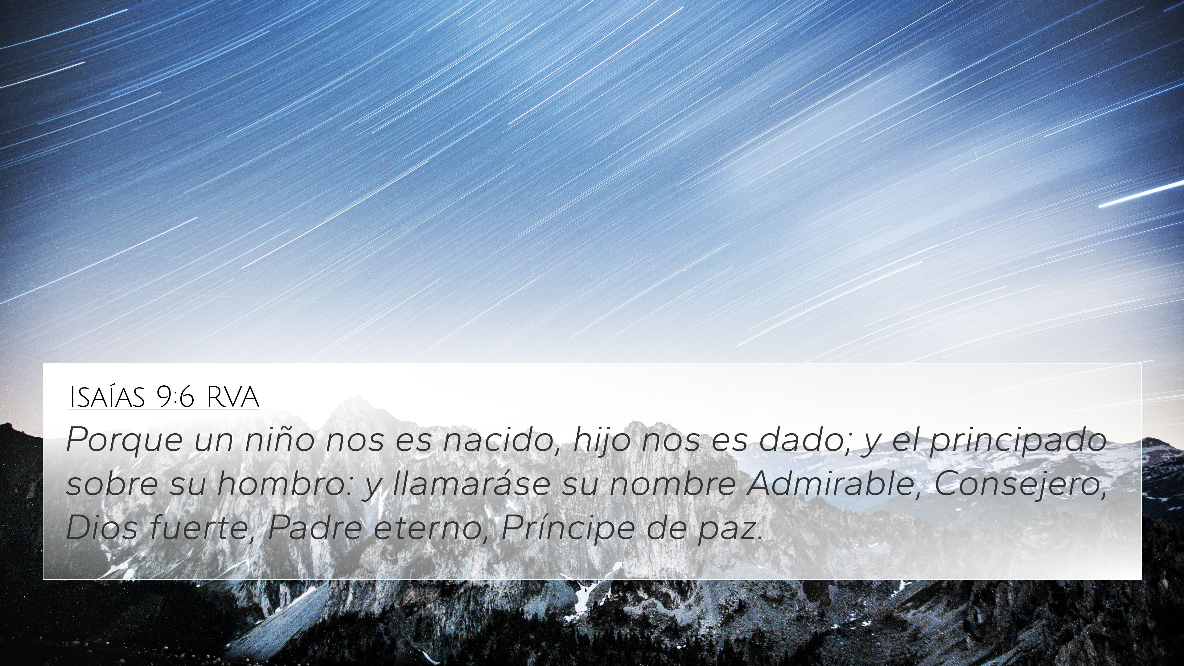 Isaías 9:6 RVA 4K Wallpaper - Porque un niño nos es nacido, hijo nos es ...
