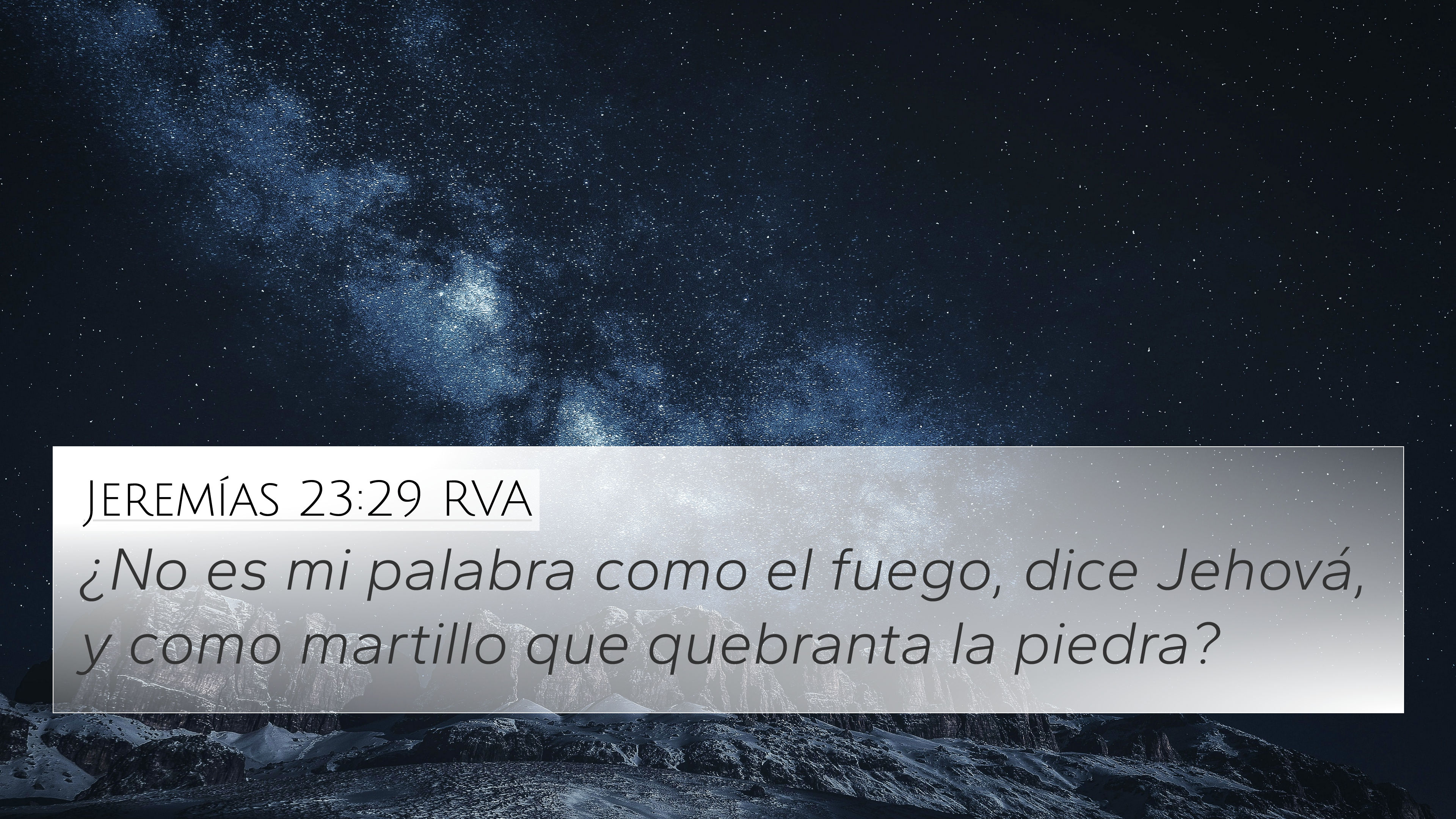 Jeremías 23:29 RVA 4K Wallpaper - ¿No es mi palabra como el fuego, dice ...