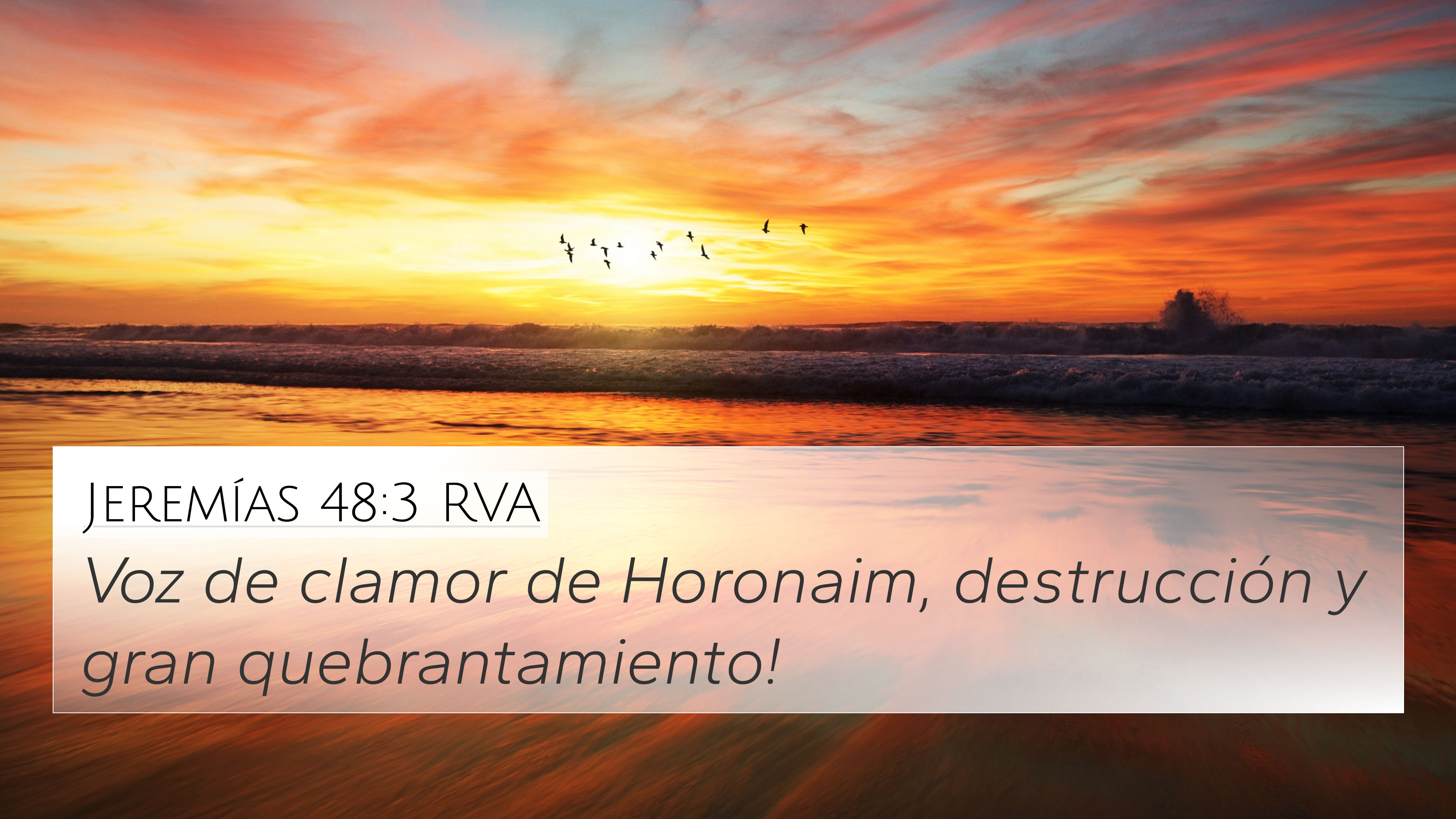 Jeremías 48:3 RVA 4K Wallpaper - Voz de clamor de Horonaim, destrucción ...