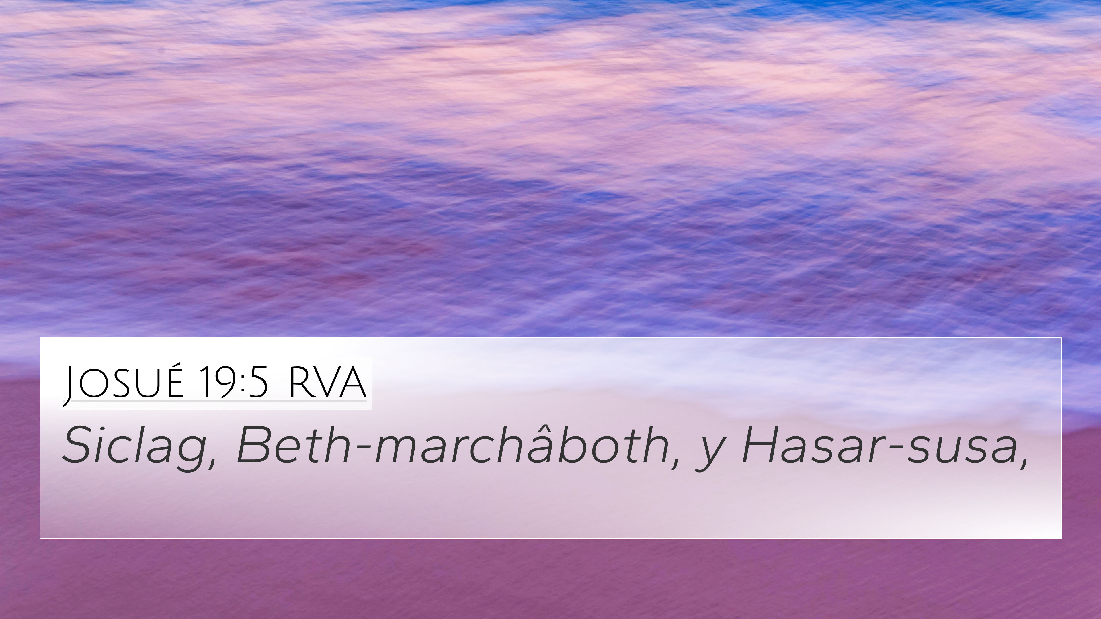 Josué 19:5 RVA 4K Wallpaper - Siclag, Beth-marchâboth, y