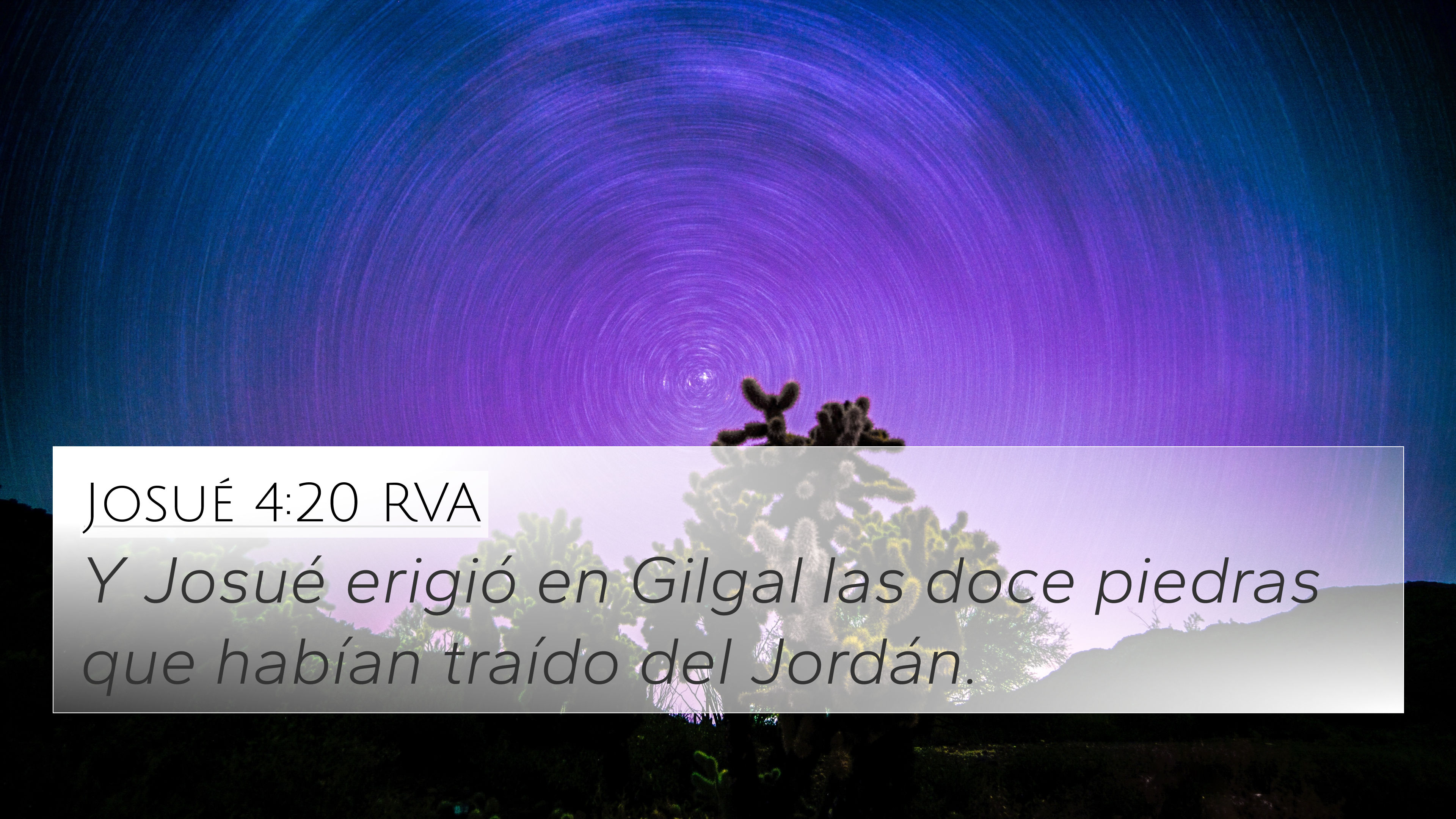Josué 4:20 RVA 4K Wallpaper - Y Josué erigió en Gilgal las doce piedras que