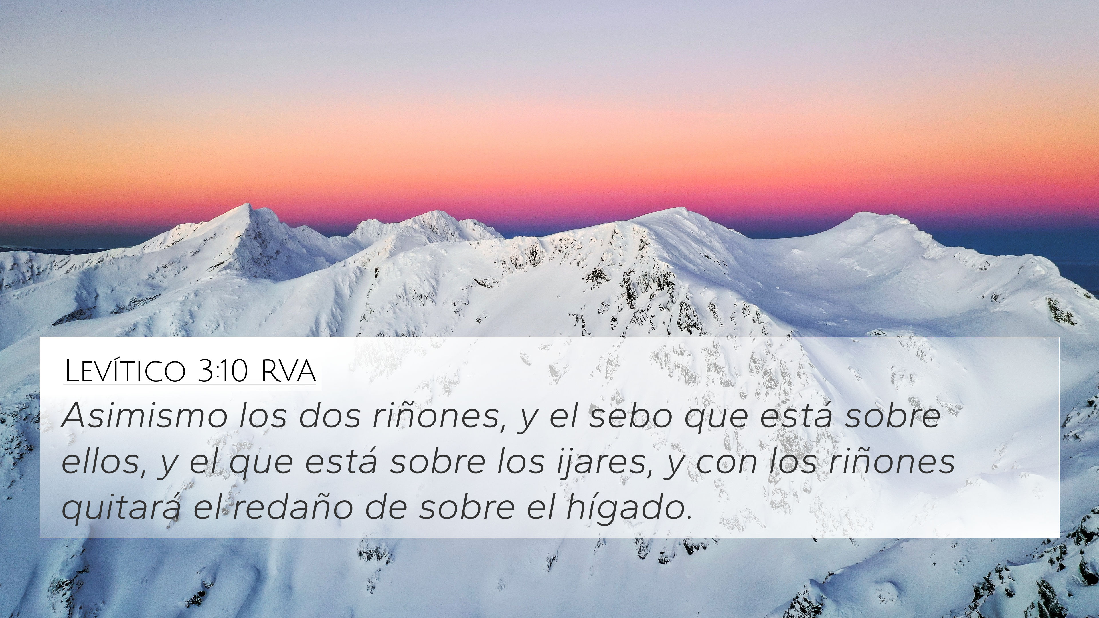 Levítico 3:10 RVA 4K Wallpaper - Asimismo los dos riñones, y el sebo ...