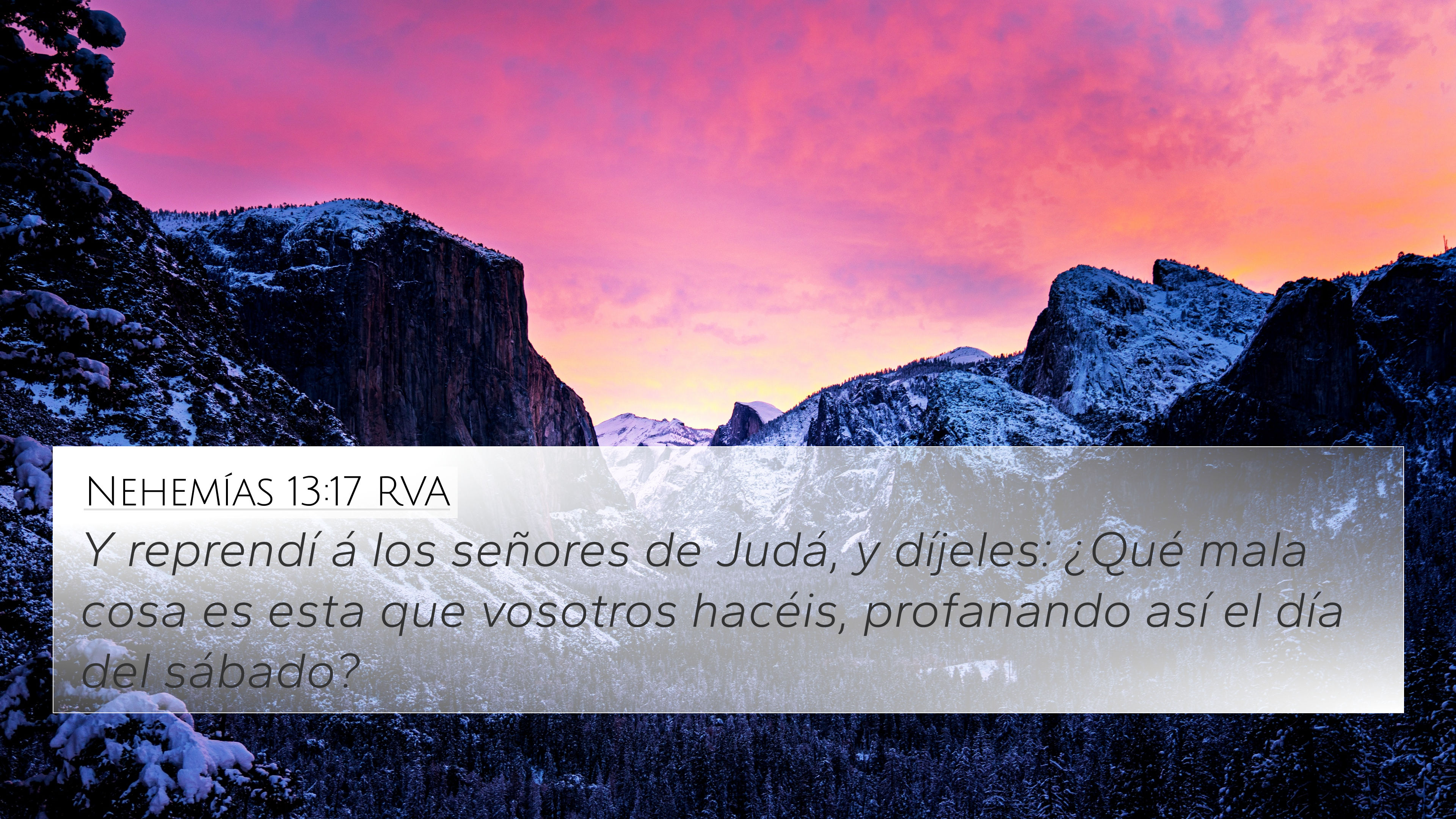 Nehemías 13:17 RVA 4K Wallpaper - Y reprendí á los señores de Judá, y ...