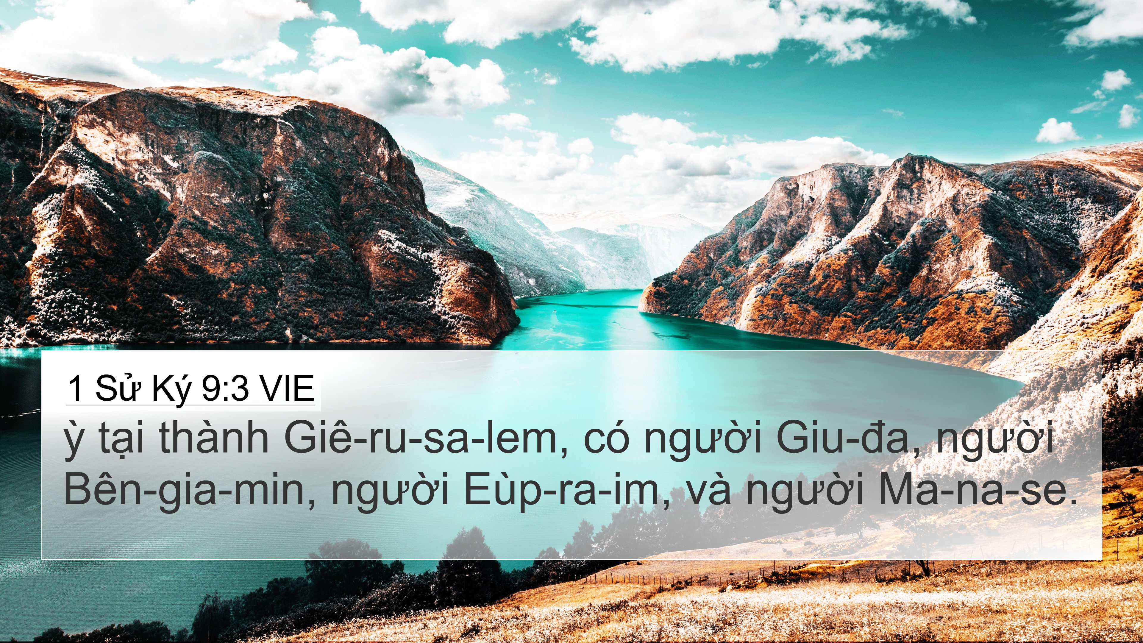 1 Sử Ký 9:3 VIE 4K Wallpaper - ỳ tại thành Giê-ru-sa-lem, có người